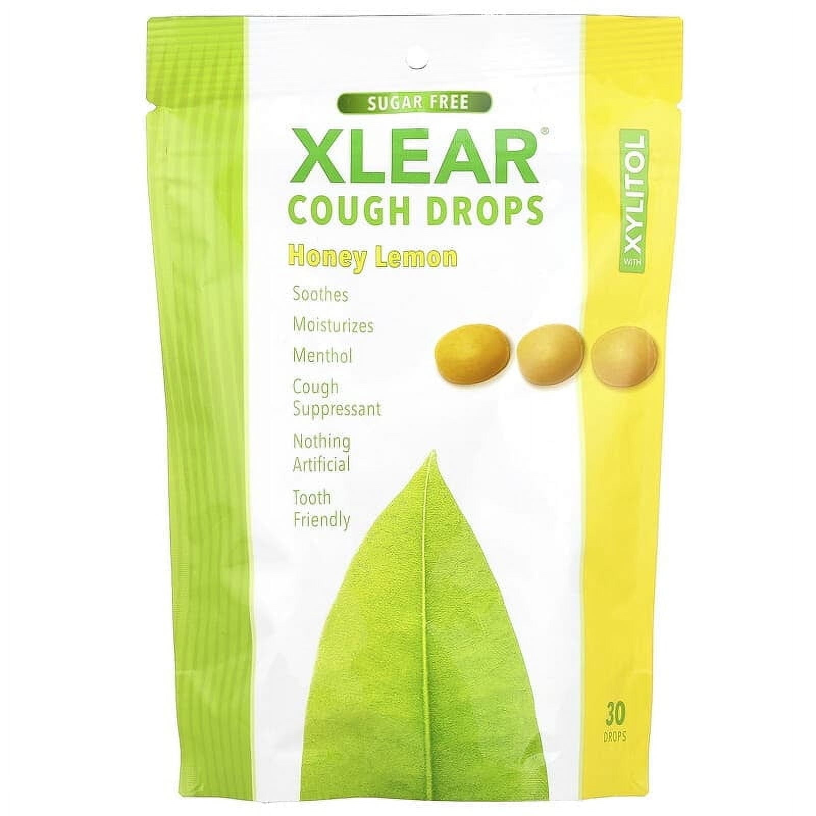 Xlear, Cough Drops with Xylitol, Honey Lemon, 30 Drops Pack of 3 ...