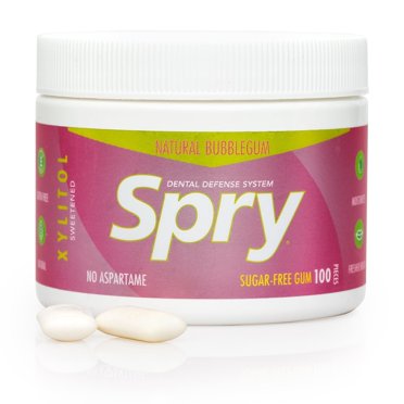 Spry Cinnamon Chewing Gum 100 Ct Jar, Xylitol Sugar Free, Dental Care ...
