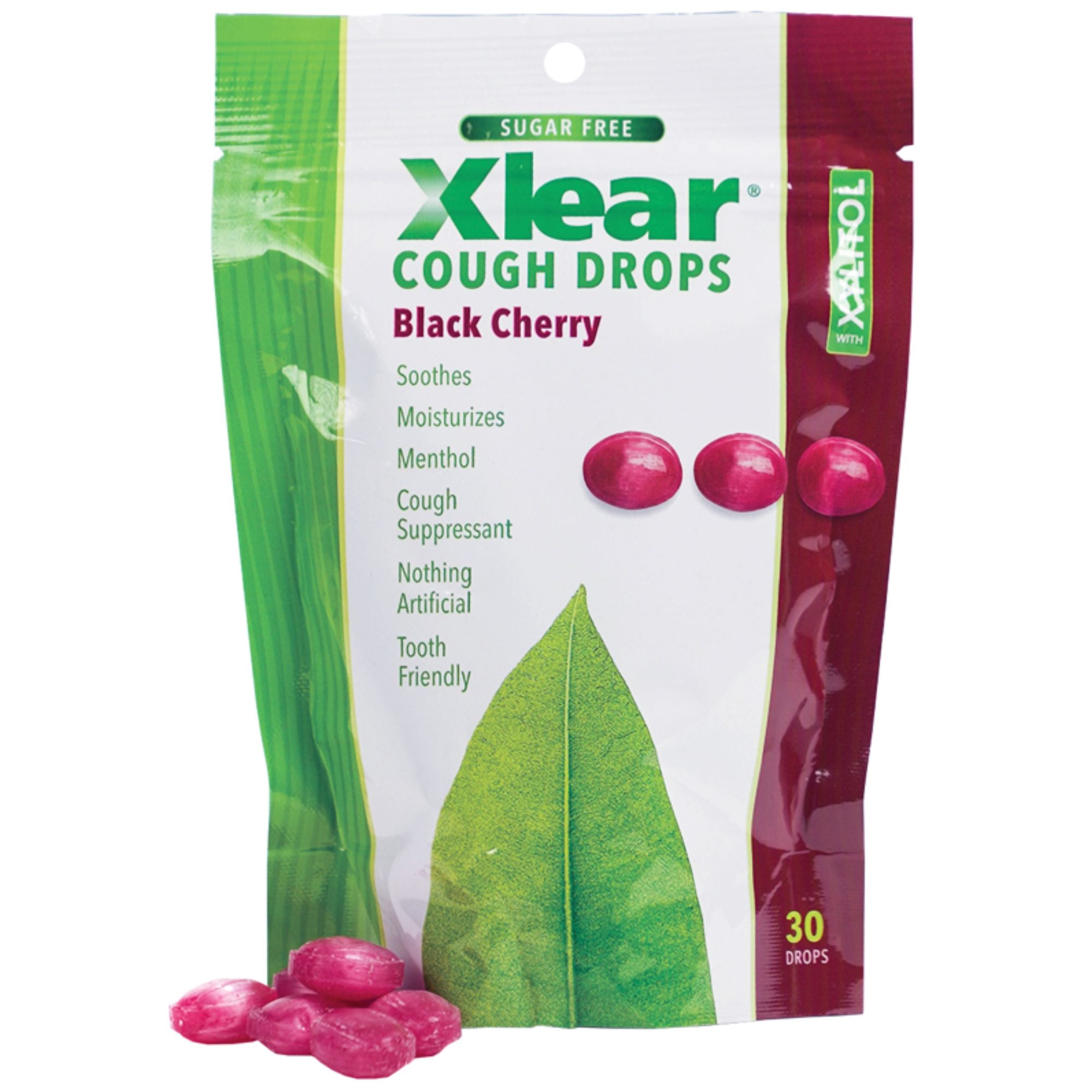 Xlear Xylitol Sugar-Free Dry Mouth Lozenges, Black Cherry Flavor, 30 ...