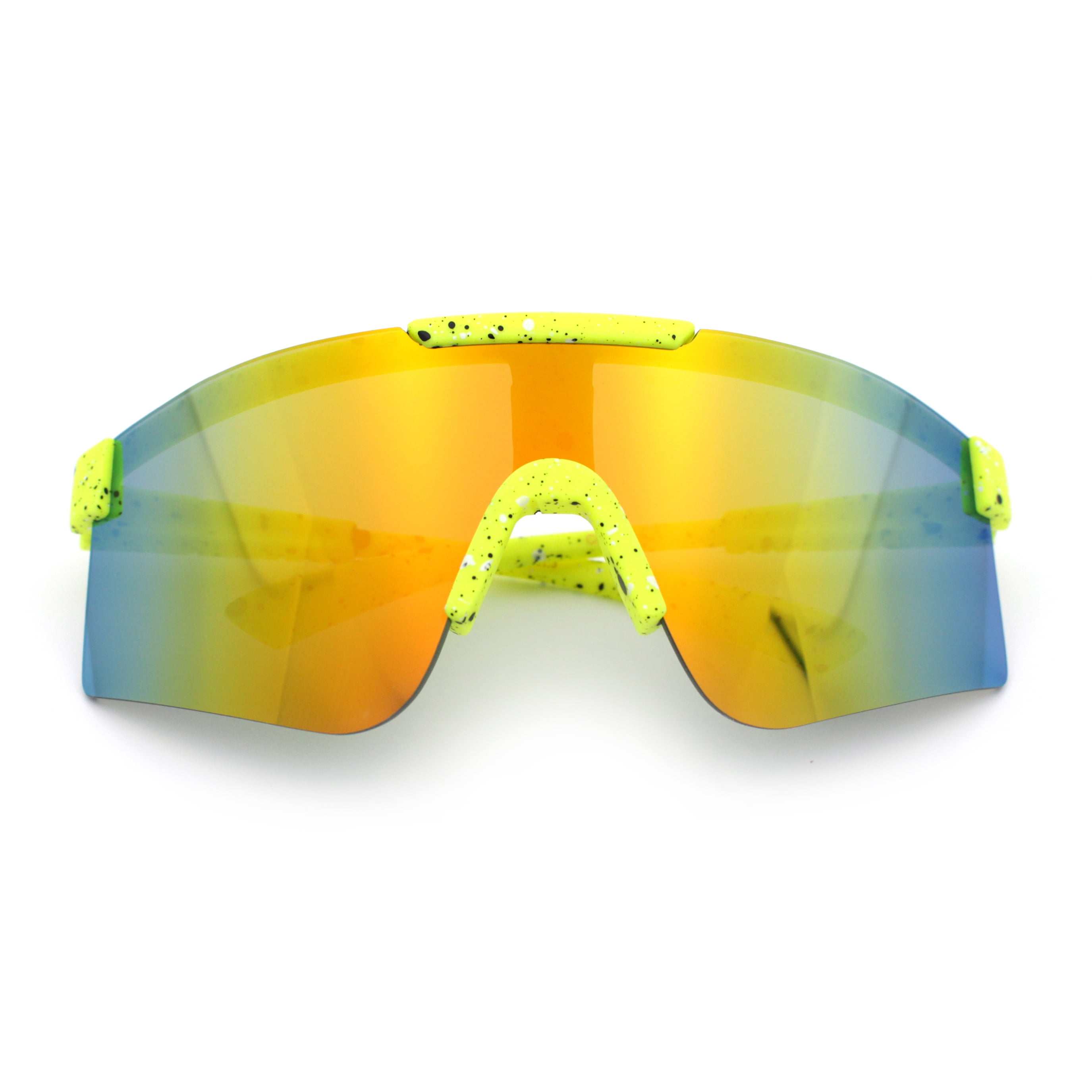 Xloop Boys Child Size MTB Shield Color Mirror Rimless Plastic Sport ...