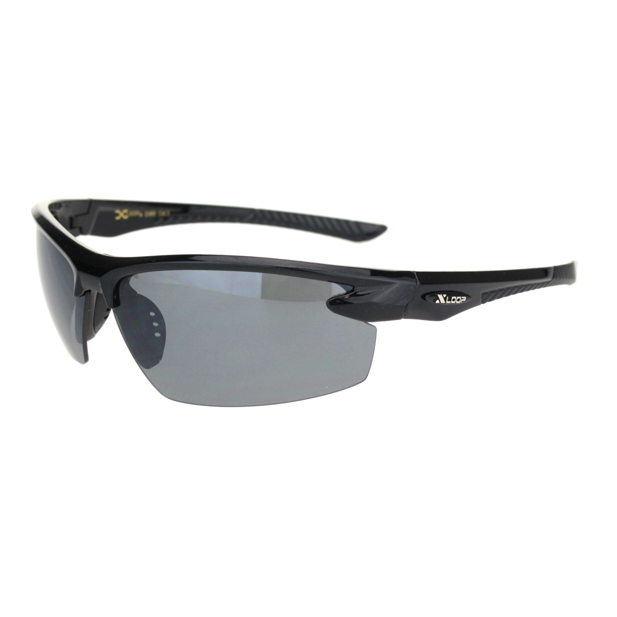 Xloop Mens 90s Warp Around Sport Baseball Half Rim Plastic Sunglasses ...