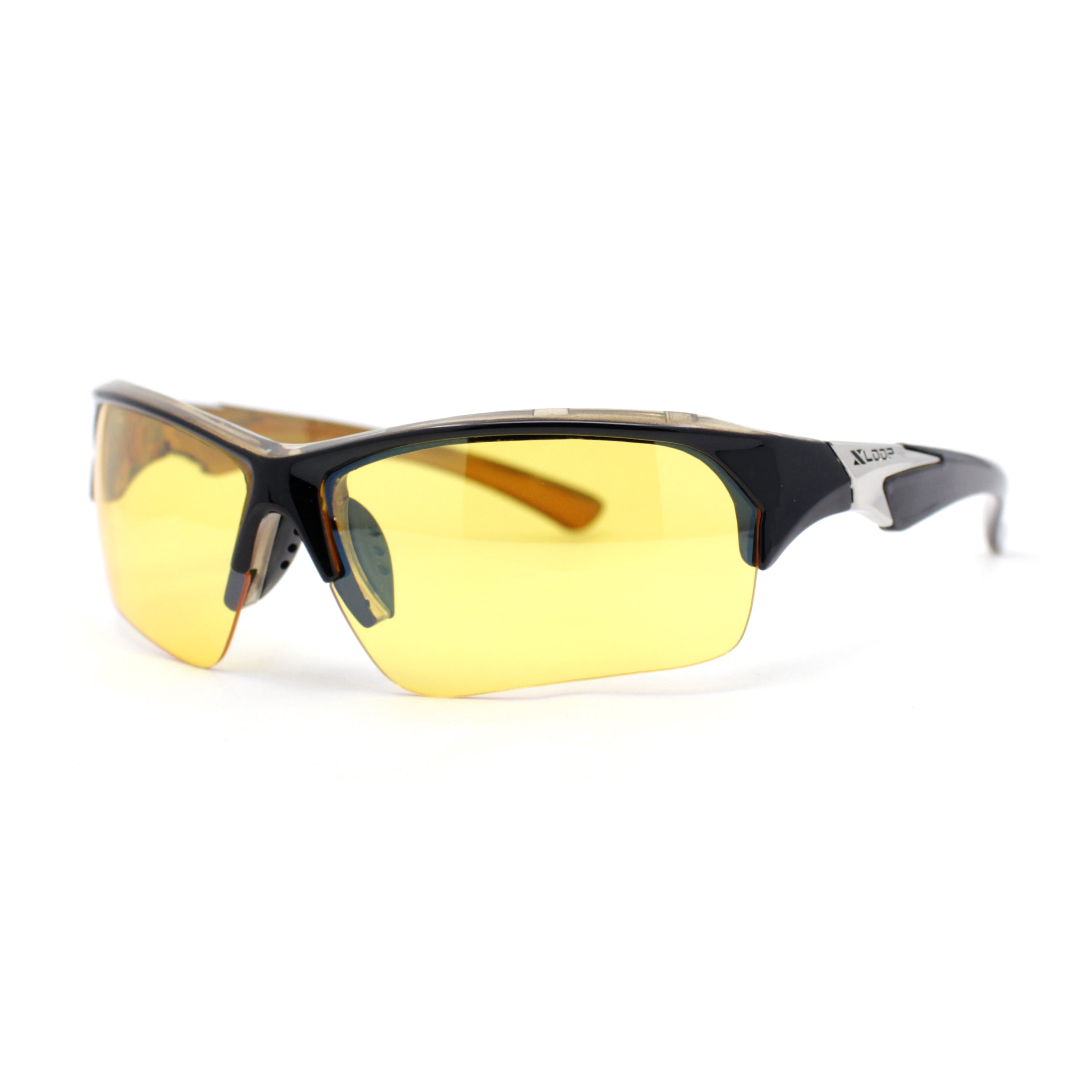 Xloop Mens Night Driving Blue Light Filter Half Rim Plastic Sport ...