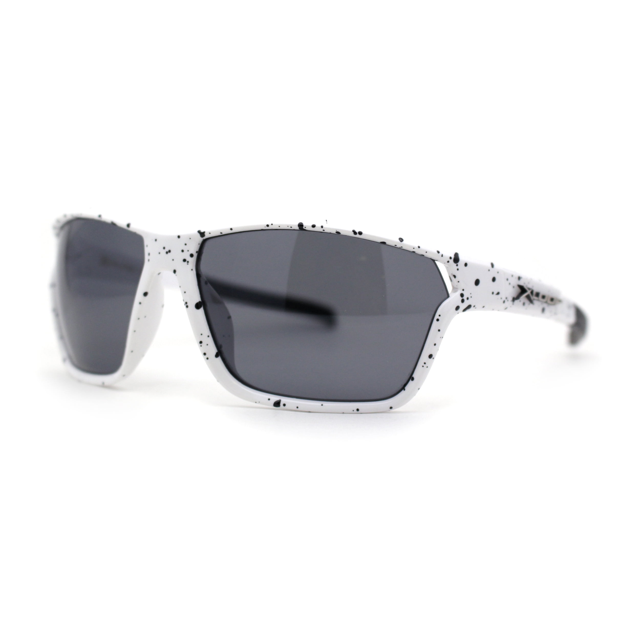 Xloop Mens Sport Wrap Around Rectangular Plastic Sunglasses White ...