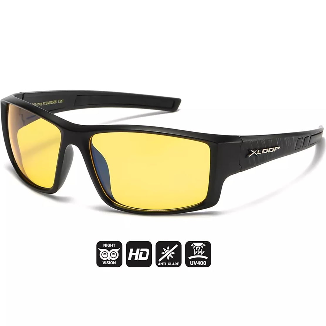 Xloop Yellow High-Definition Sport Night Driving Vision Sunglasses ...