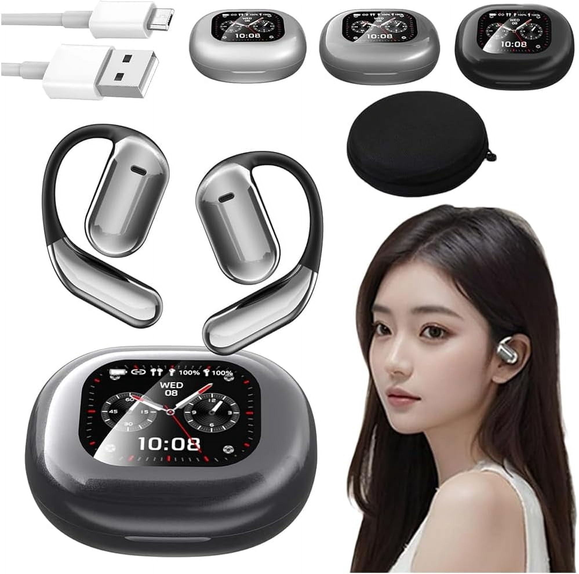 Xlorehinory Open Ear Earbuds - True Powerful Bluetooth 5.4 Open Ear ...