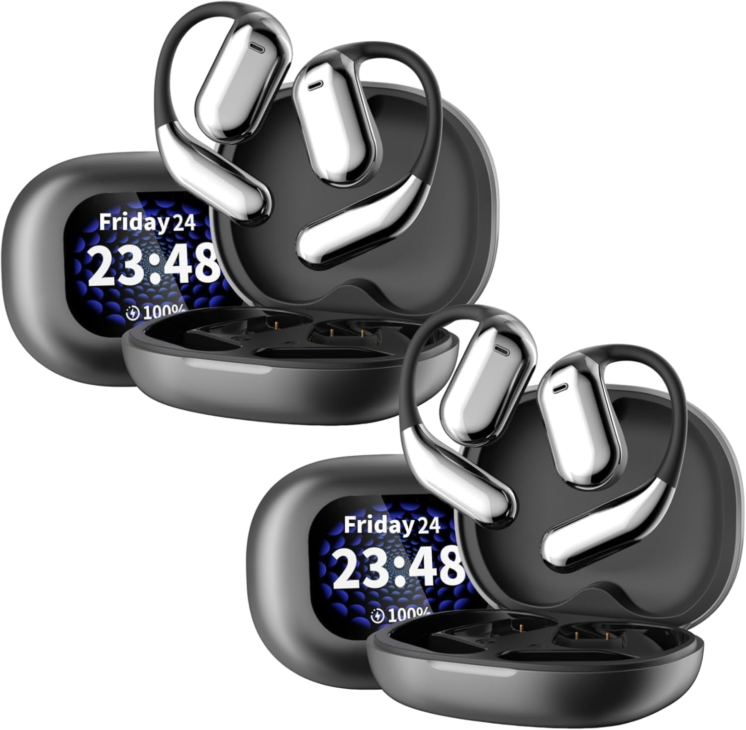 Xlorehinory Open Ear Earbuds, True Powerful Bluetooth 5.4 Open Ear ...