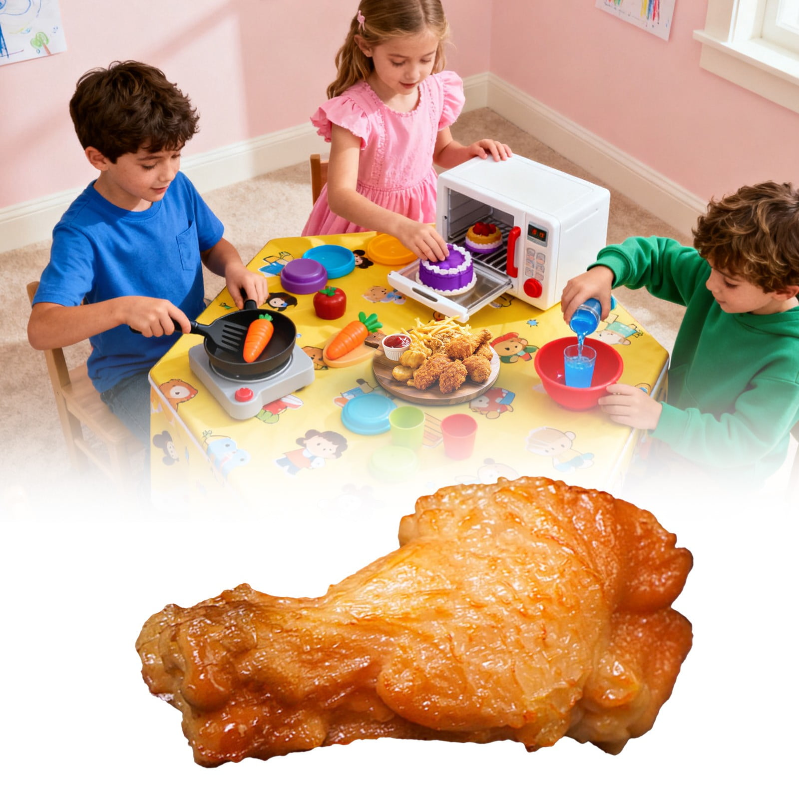 Xloro Artificial Fried Chicken Food Props Fake Chicken Legs Nuggets for ...