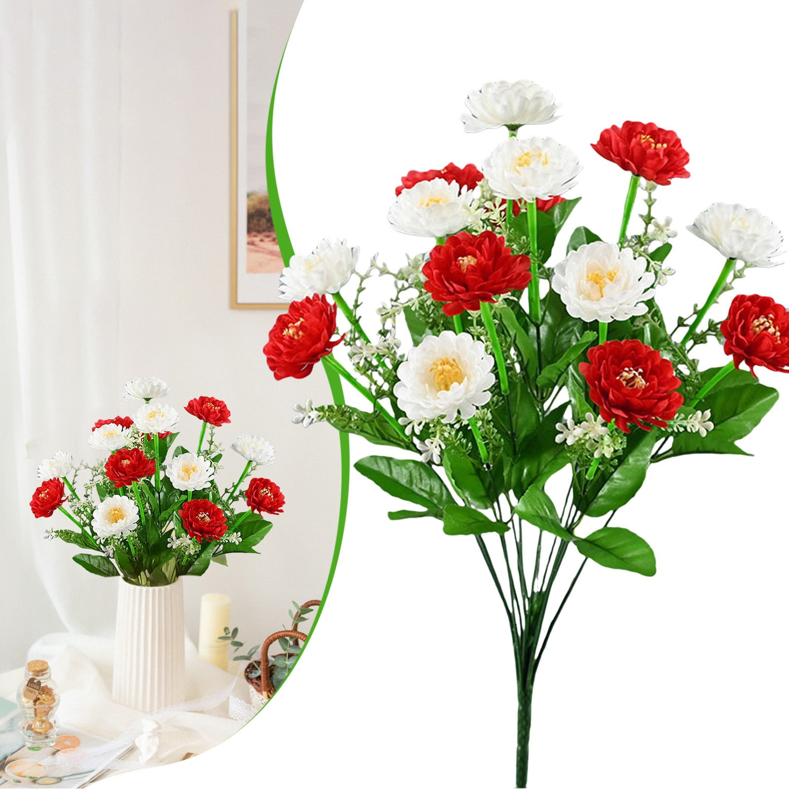 Xloro Artificial Sunflower Bouquet with Vase Commemorative Flower ...