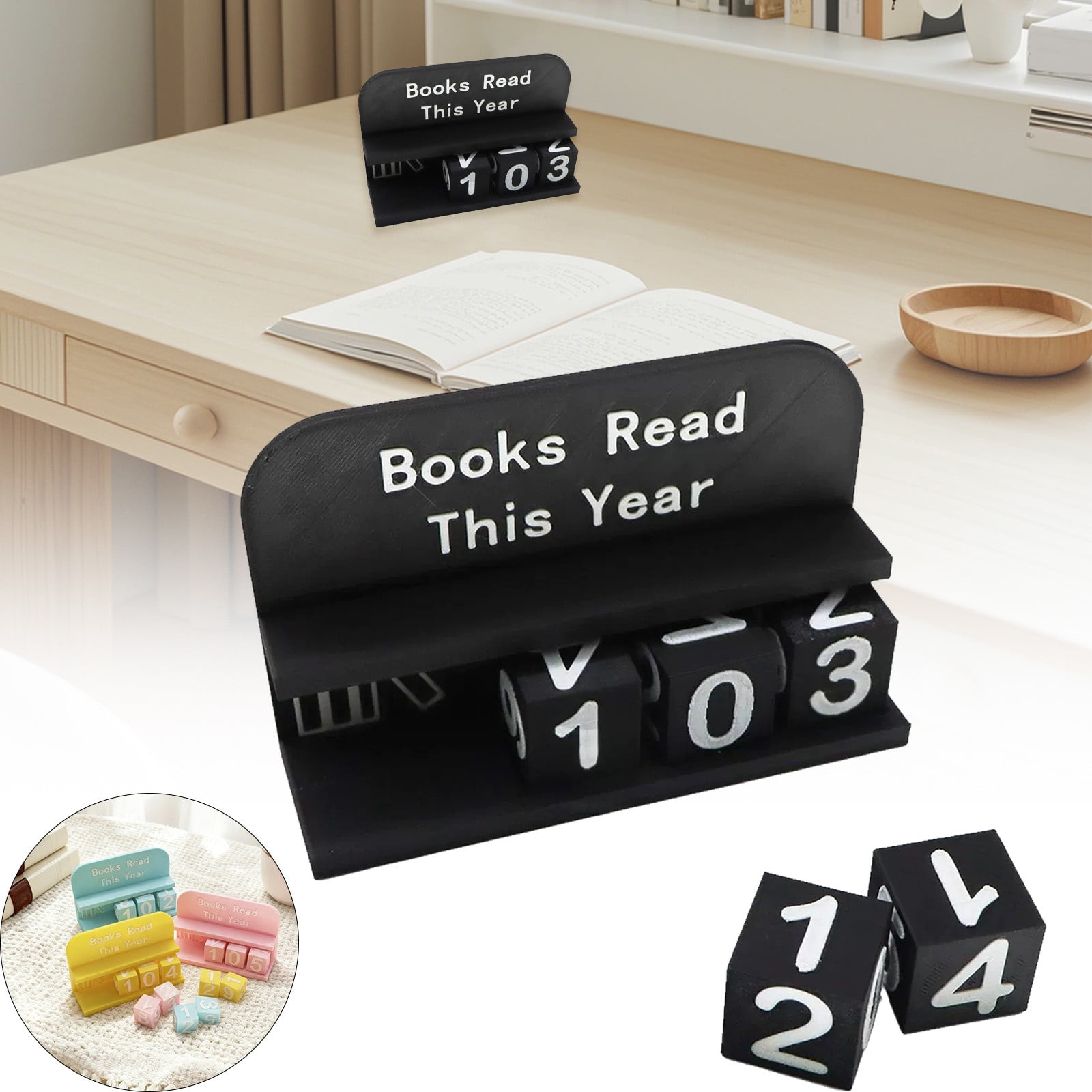 Xloro Books Read This Year Counter 3D Printed Reading Tracker Book ...