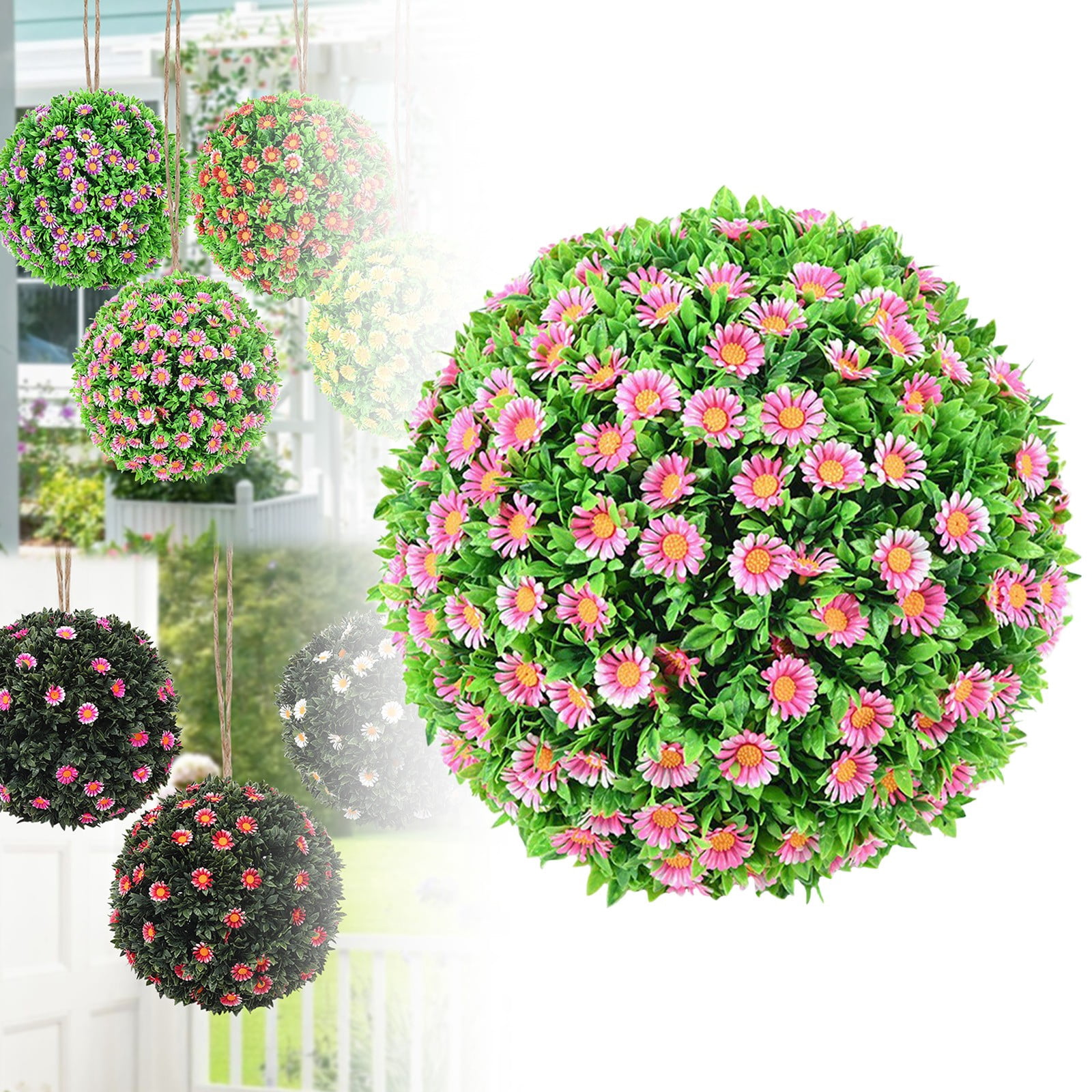 Xloro Faux Floral Spheres Artificial Flower for Outdoor Hanging ...