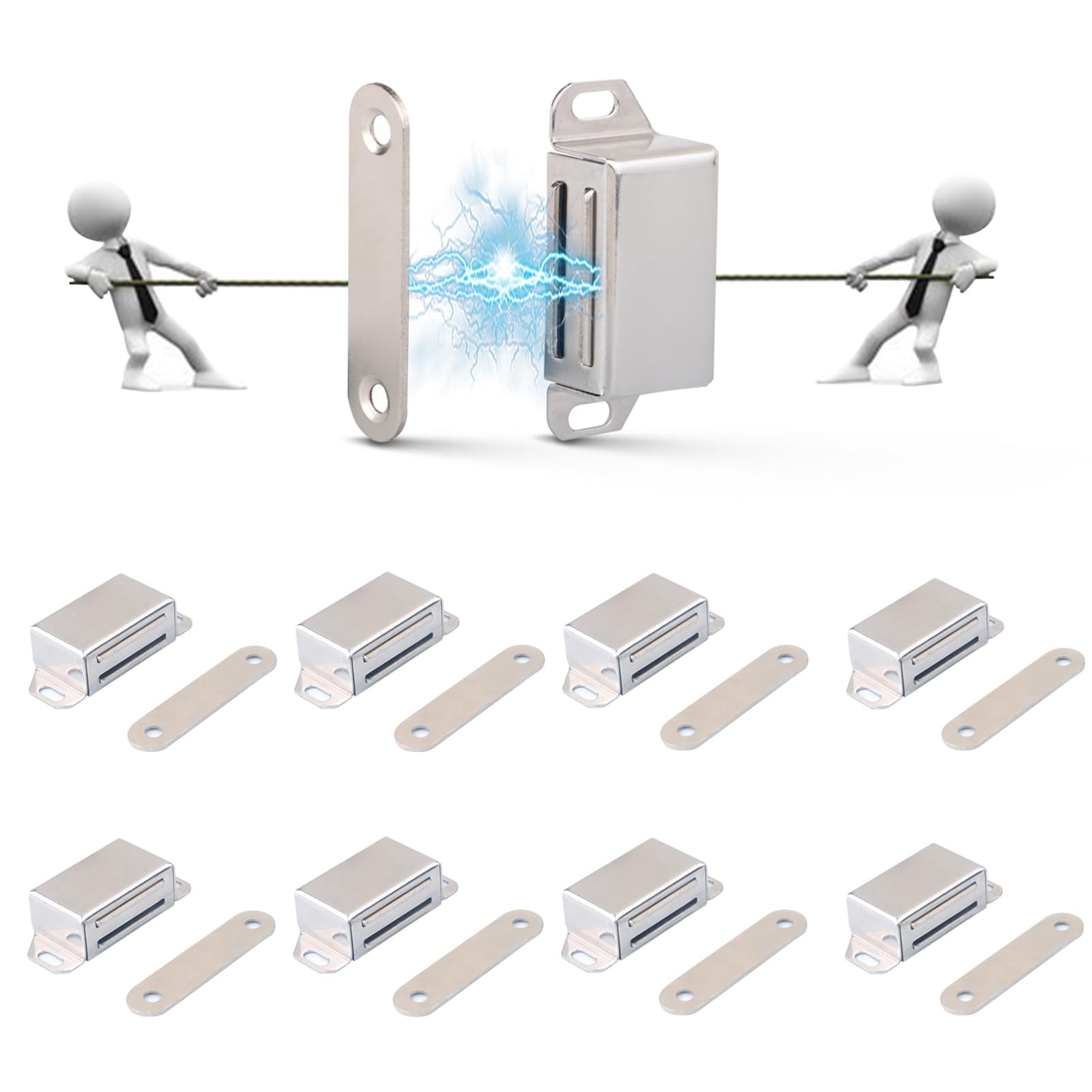 Xlroaafs 8 Pack Cabinet Magnetic Catch Kitchen Cabinet Magnets for ...