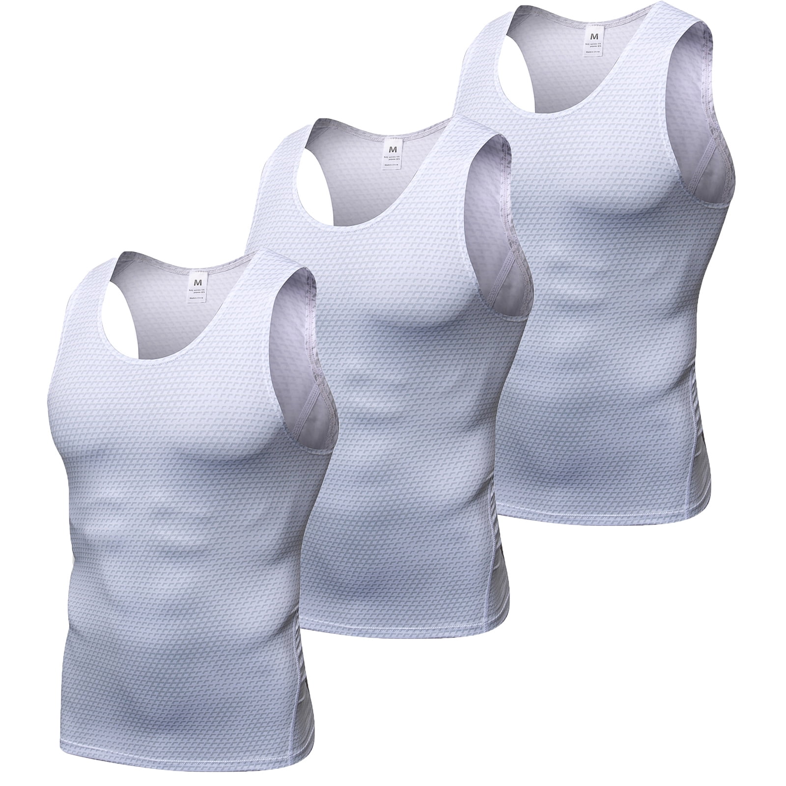 Xmarks 1/3 Pack Men's Athletic Compression Shirts Sleeveless Workout ...