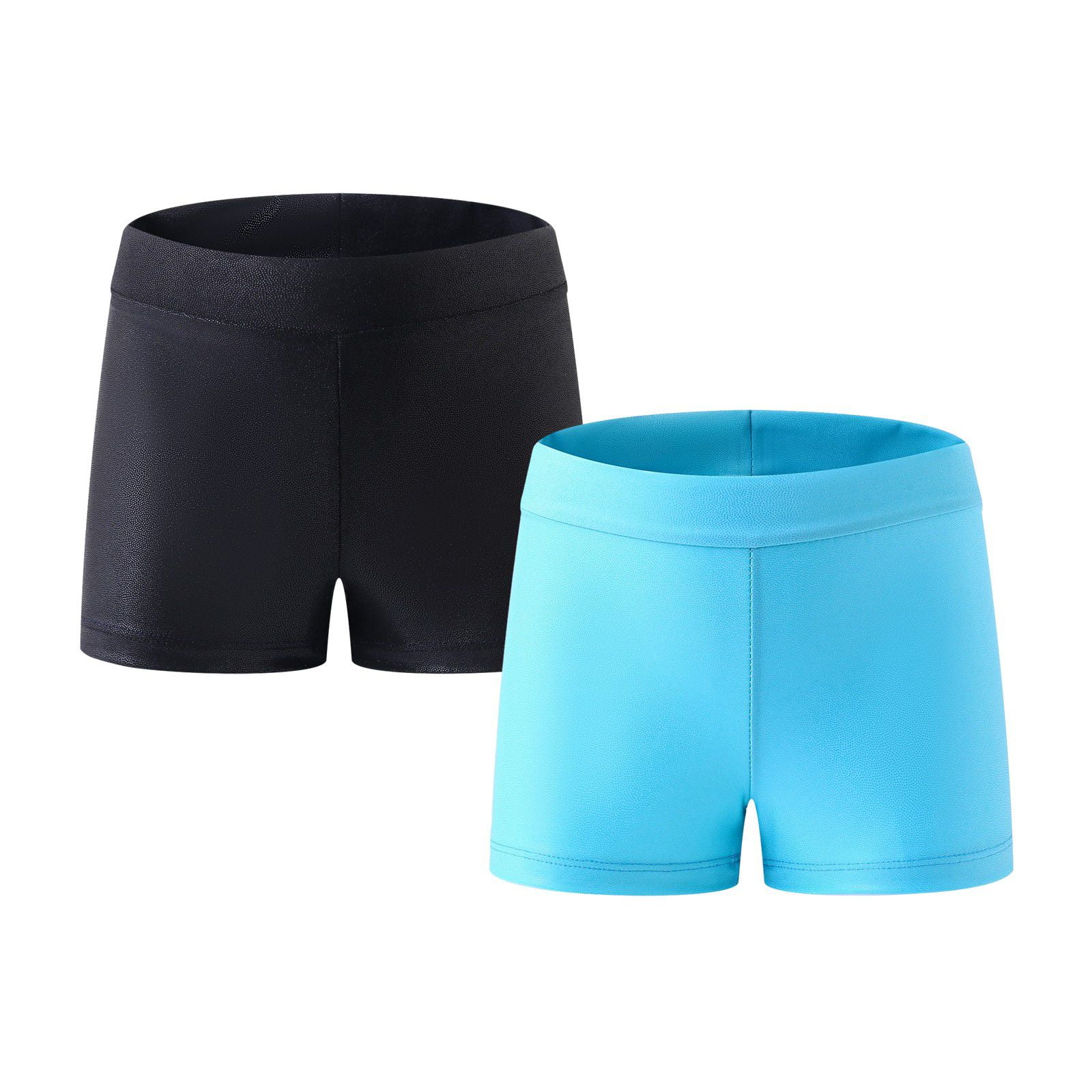 Xmarks 2 Packs Girl’s Spandex Compression Shorts Casual Solid Color Low ...