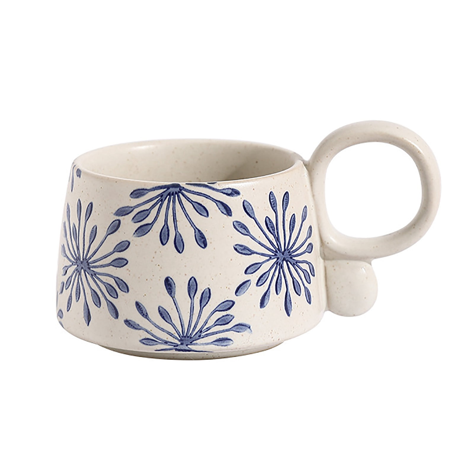 Xmarks 350ml Ceramic Coffee Mug, Vintage Ceramic Tea Cup with Handle ...