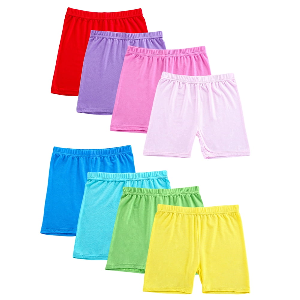 Xmarks 8 Pack Girls Bike Shorts Toddler Girls Biker Cartwheel Shorts ...
