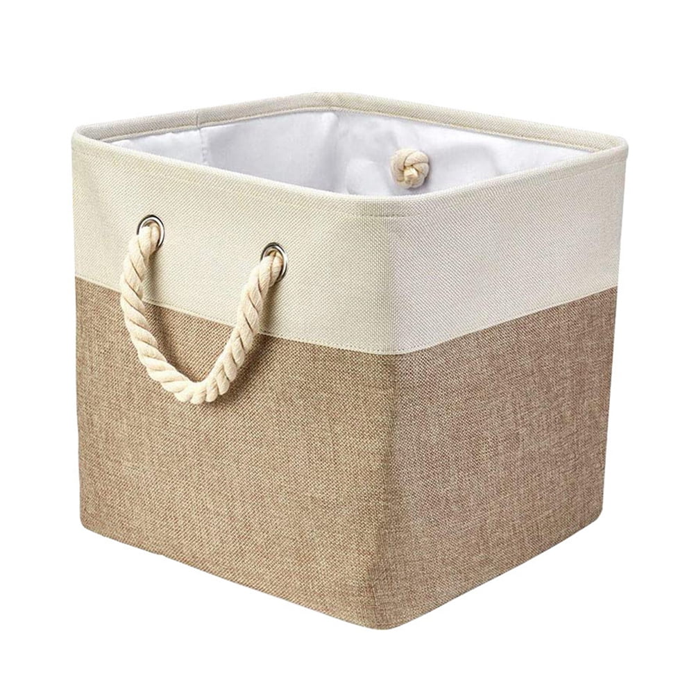 Xmarks Cube Storage Bins, Foldable Fabric Boxes with Handles, 13×13 ...