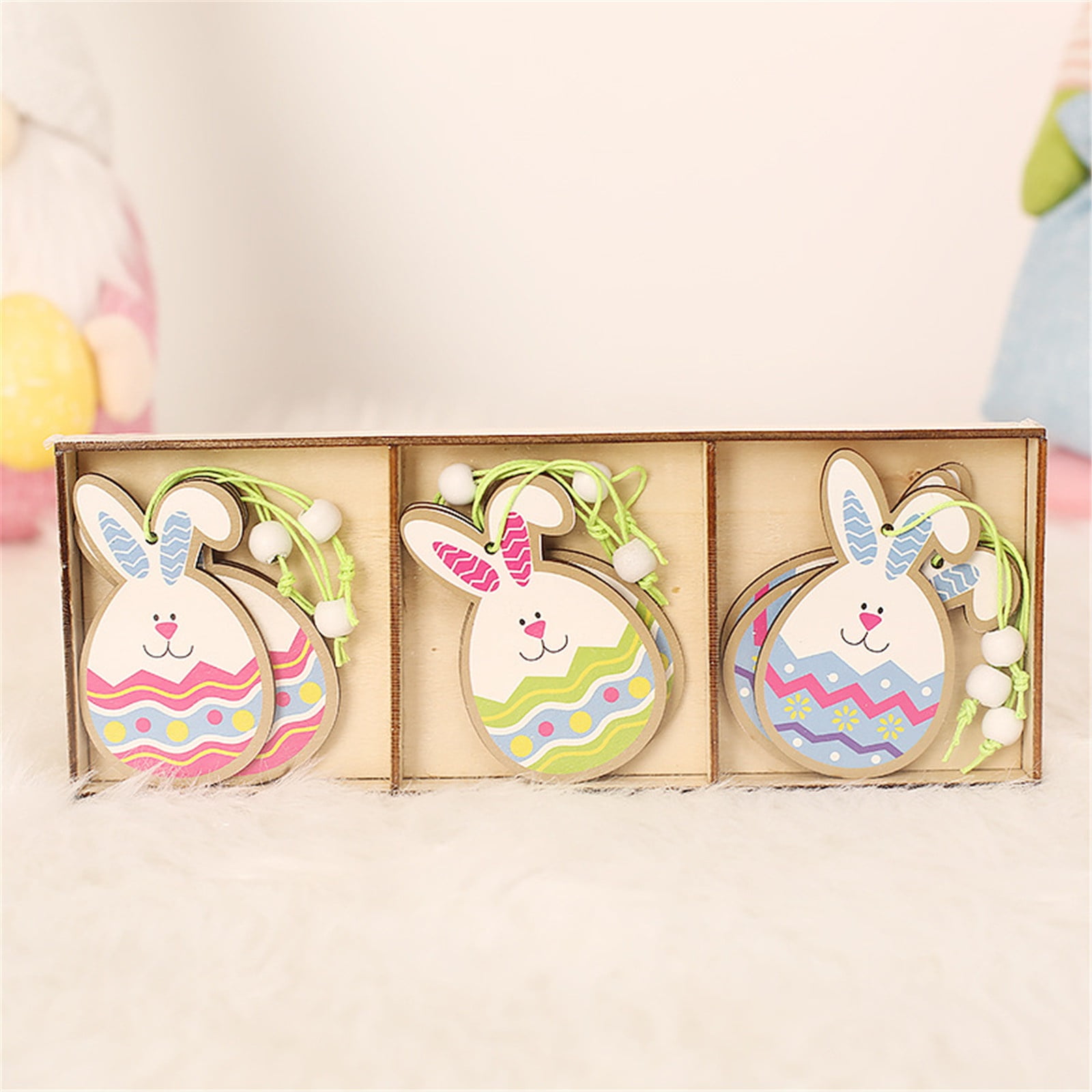 Xmarks Easter Wooden Happy Easter Tree Ornaments Spring Easter Wood ...