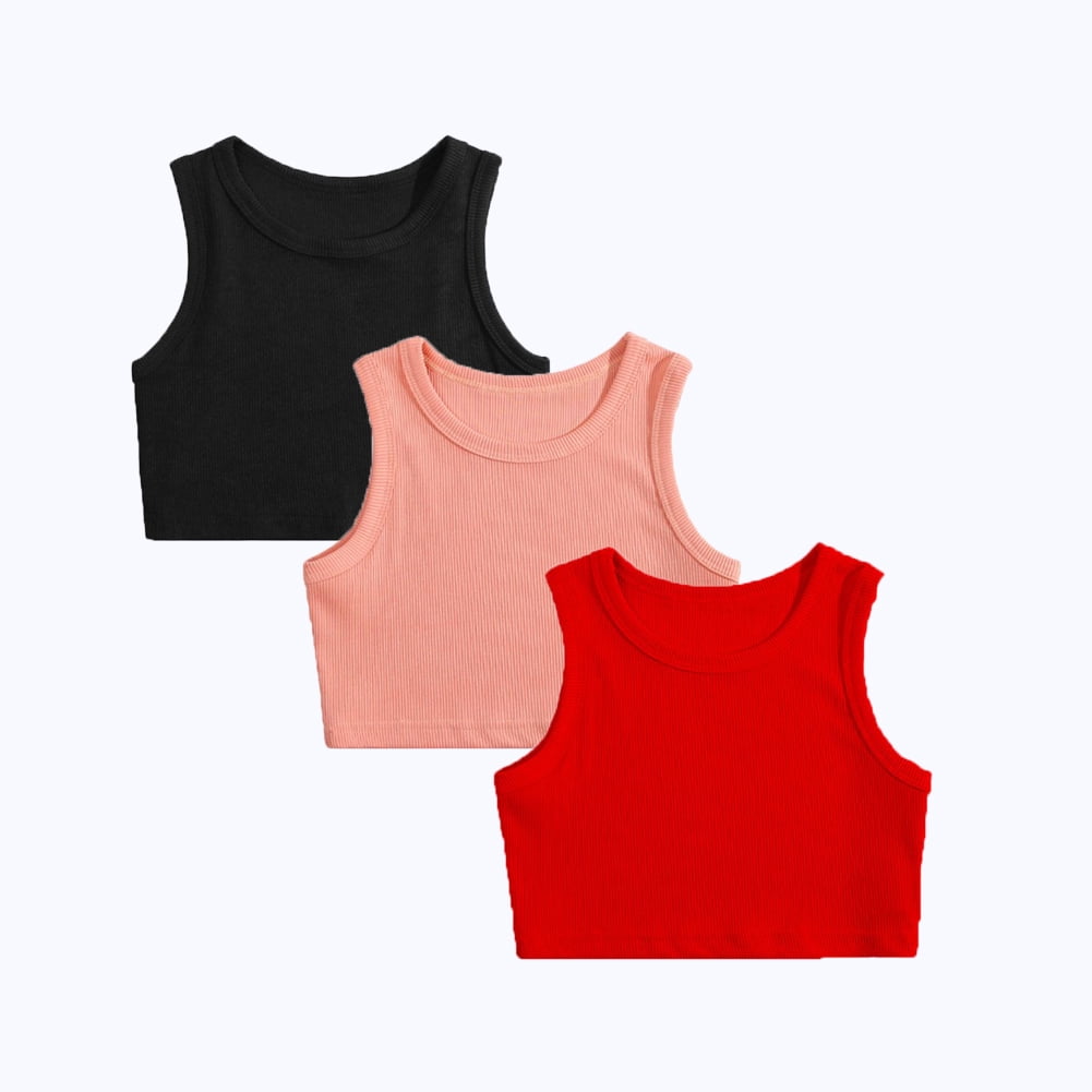 Xmarks Girls Dance Tank Top Racerback Crop Tank Top Sleeveless Dance ...