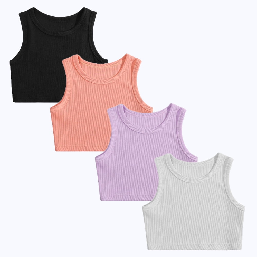 Xmarks Girls Dance Tank Top Racerback Crop Tank Top Sleeveless Dance ...