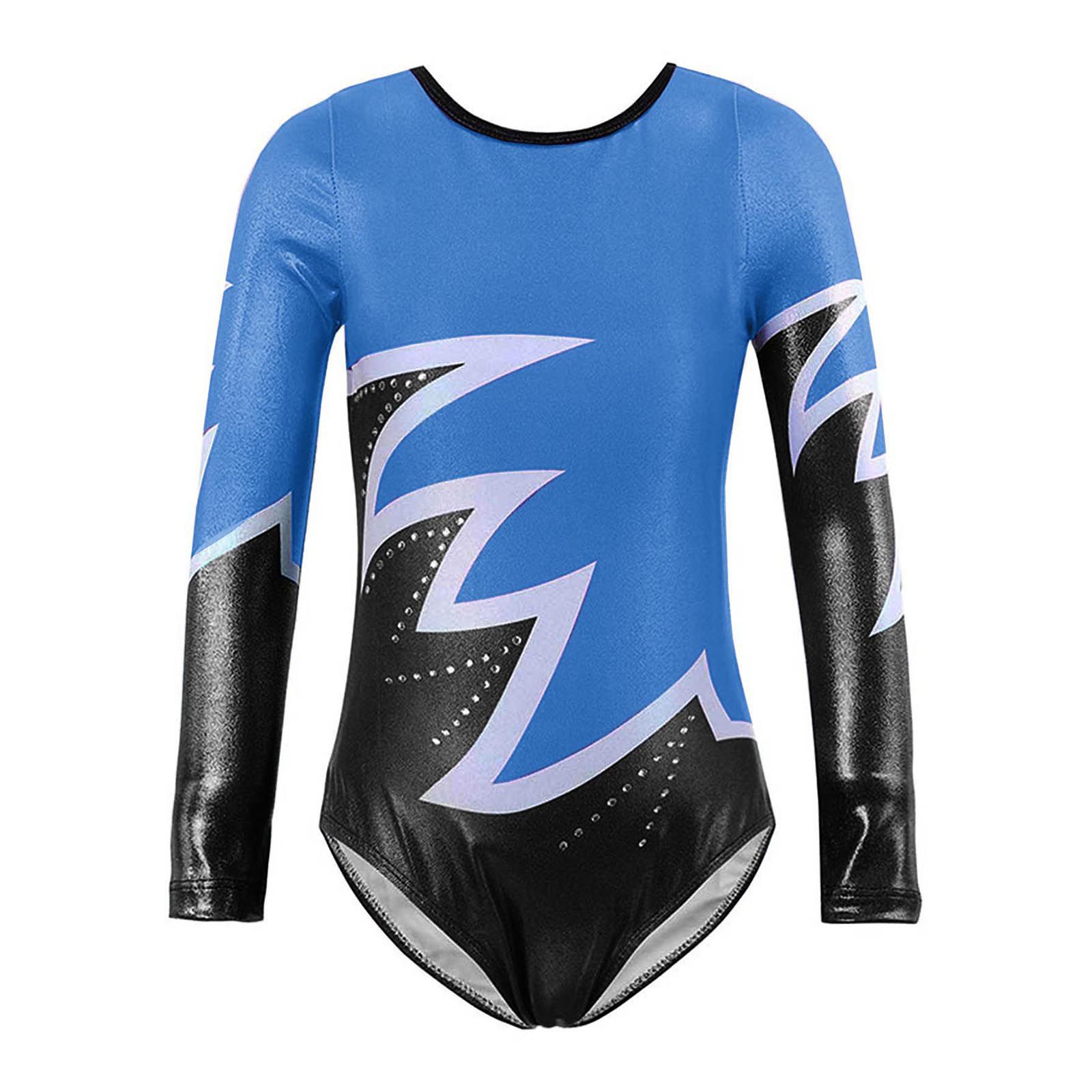Xmarks Girls Gymnastics Leotards Long Sleeve with Shorts Outfits ...
