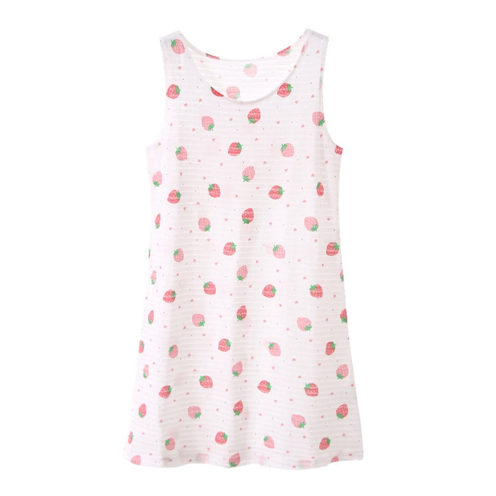 Xmarks Girls Nightgown Nightdress Strawberry Shirt Pajamas Dress for ...
