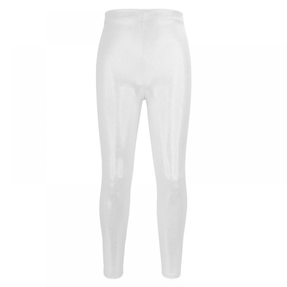 Xmarks Girls Shiny Wet Look Leggings Kids Liquid Metallic Dance ...