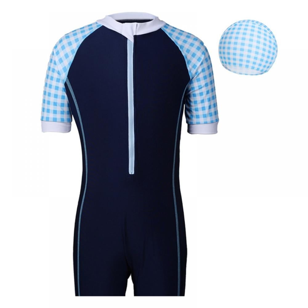 Xmarks Little Boys Girls One Piece Swimsuit Kids Rash Guard Swimsuit ...