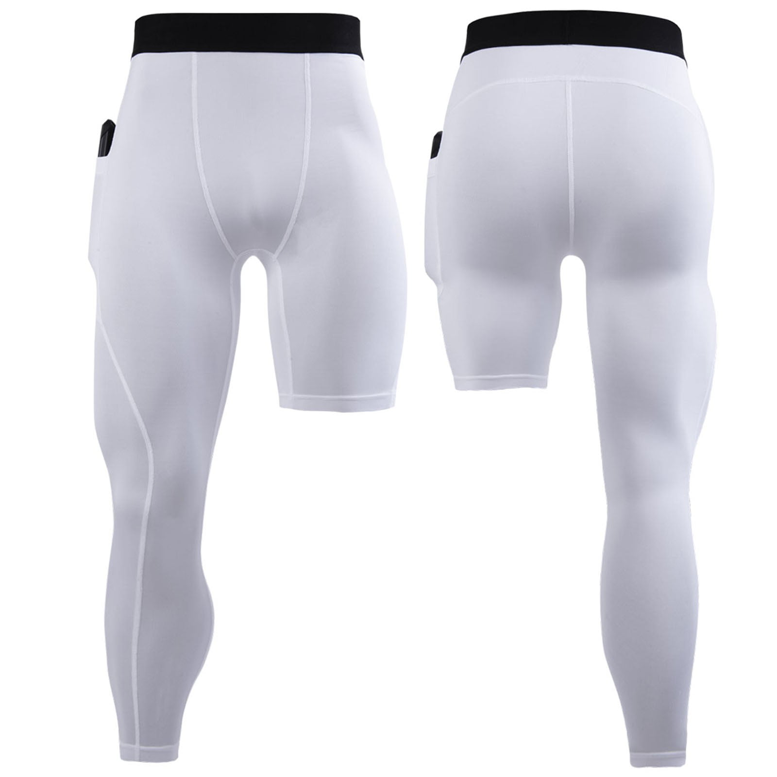 Xmarks Men's Single Leg Tight Sports Pants 1/2 One Leg Compression ...