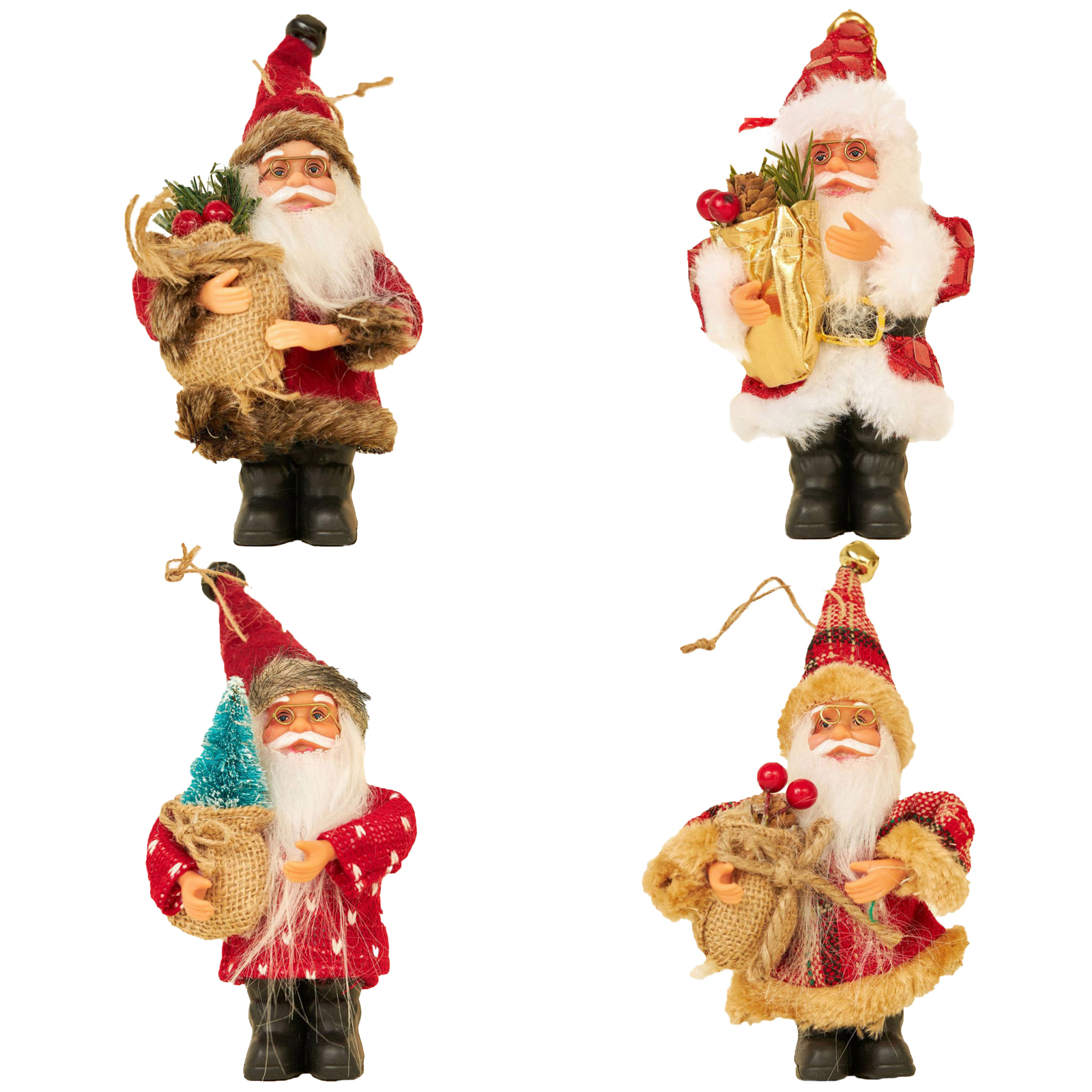 Xmarks Santa Figurine Traditional Christmas Standing Figure Decoration ...
