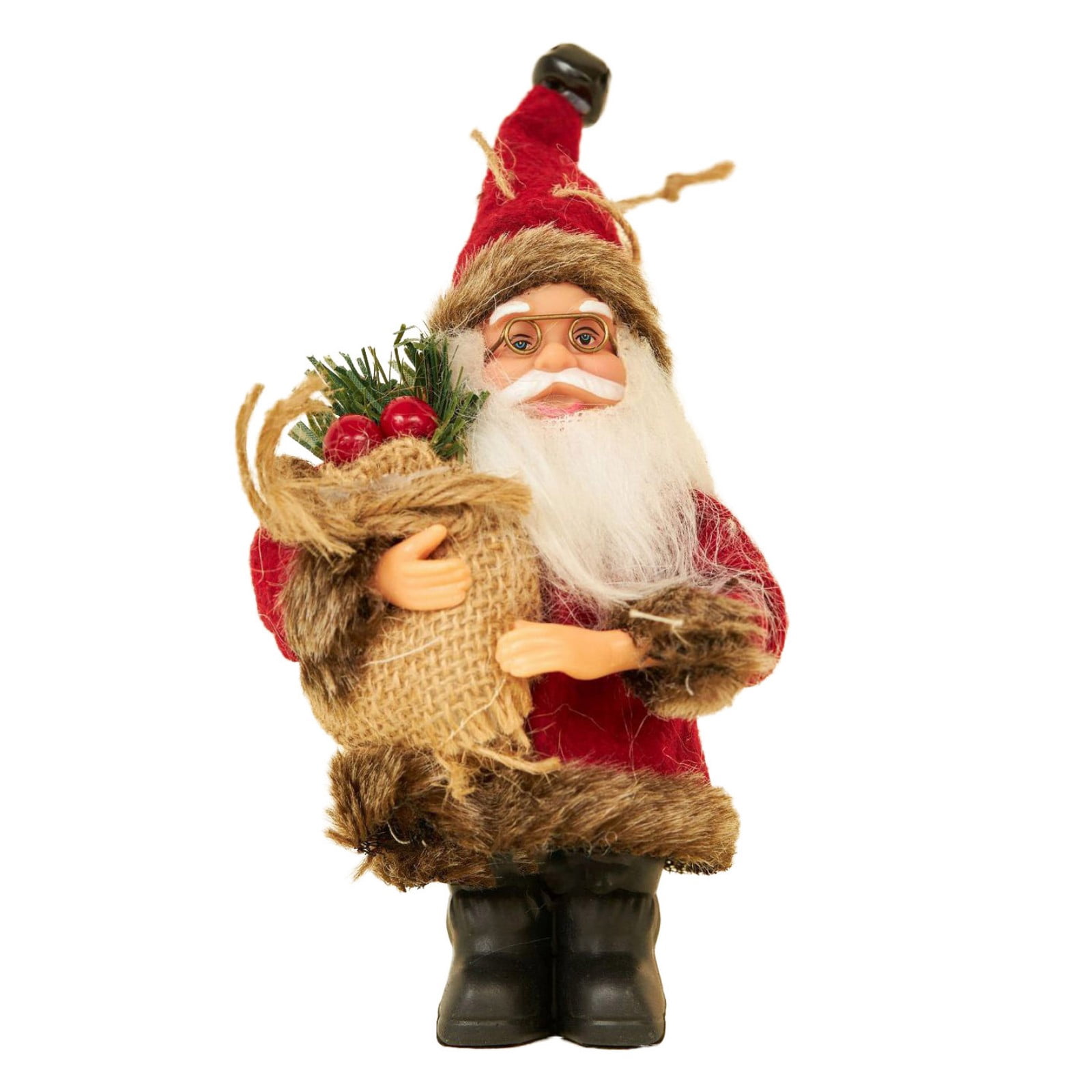 Xmarks Santa Figurine Traditional Christmas Standing Figure Decoration ...