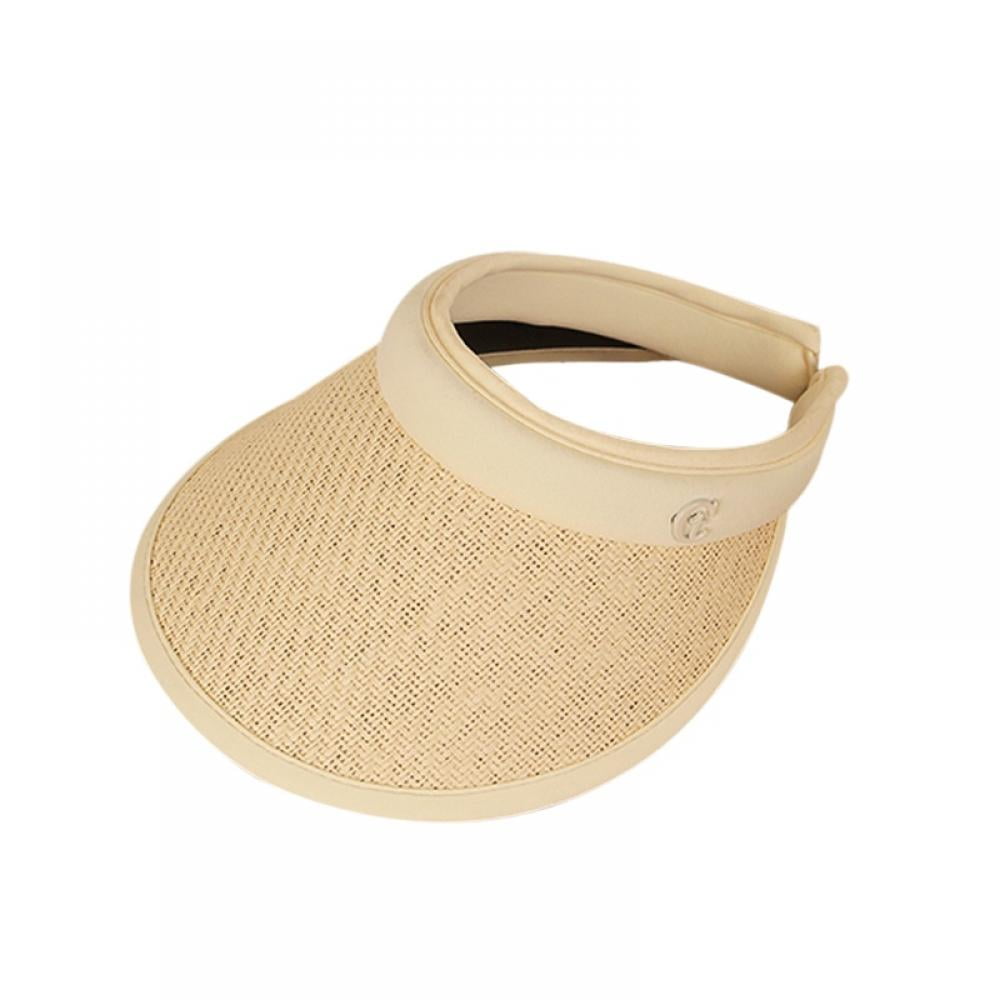 Xmarks Straw Sun Visors Hats for Kids Boys and Girls Wide Brim Roll Up ...
