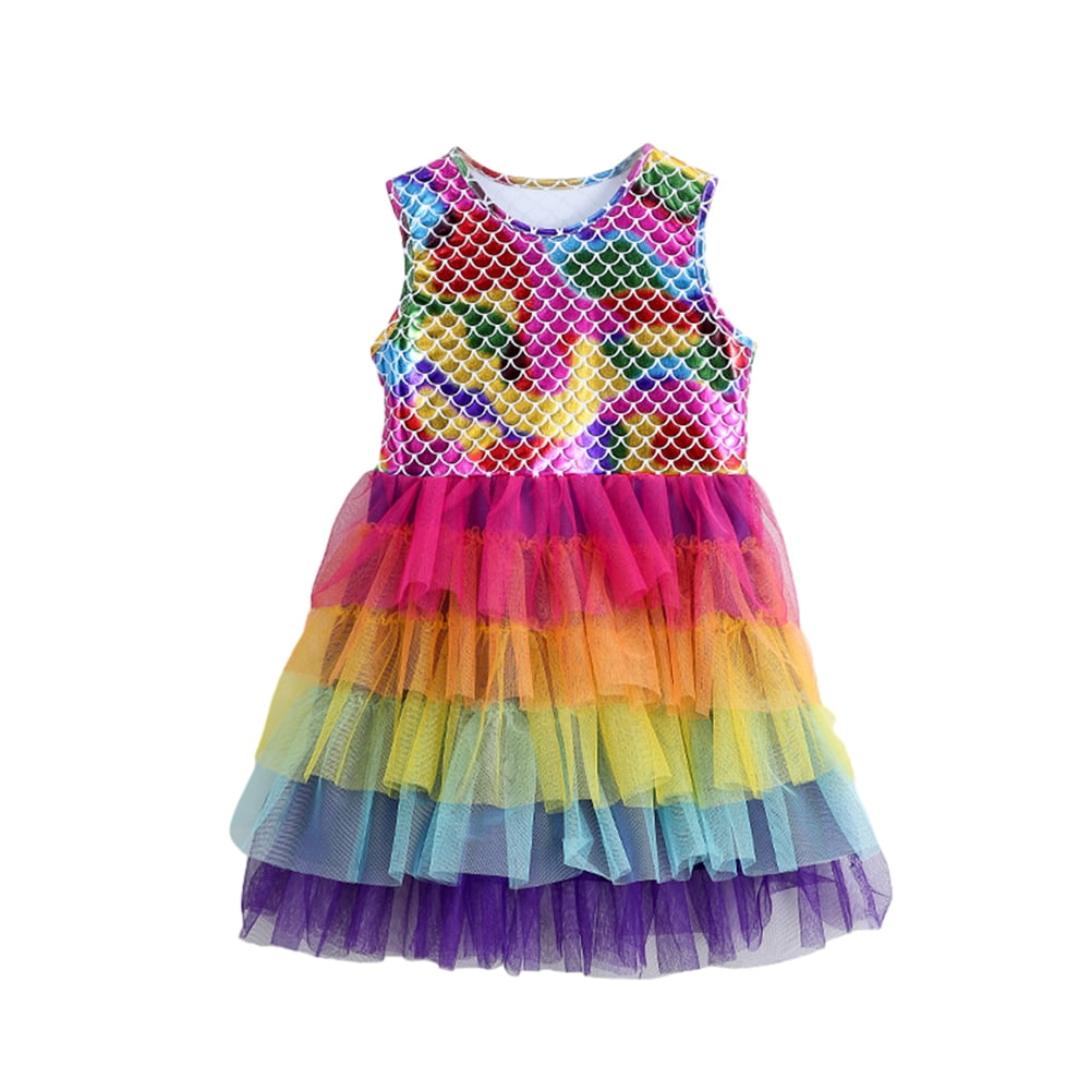 Xmarks Toddler Tulle Dress Summer Sleeveless Tutu Party Wedding ...