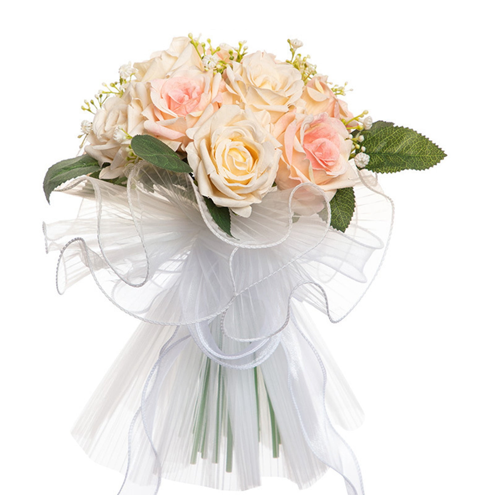 Xmarks Wedding Bouquets for Bride Bridesmaid Bouquet Artificial Roses ...