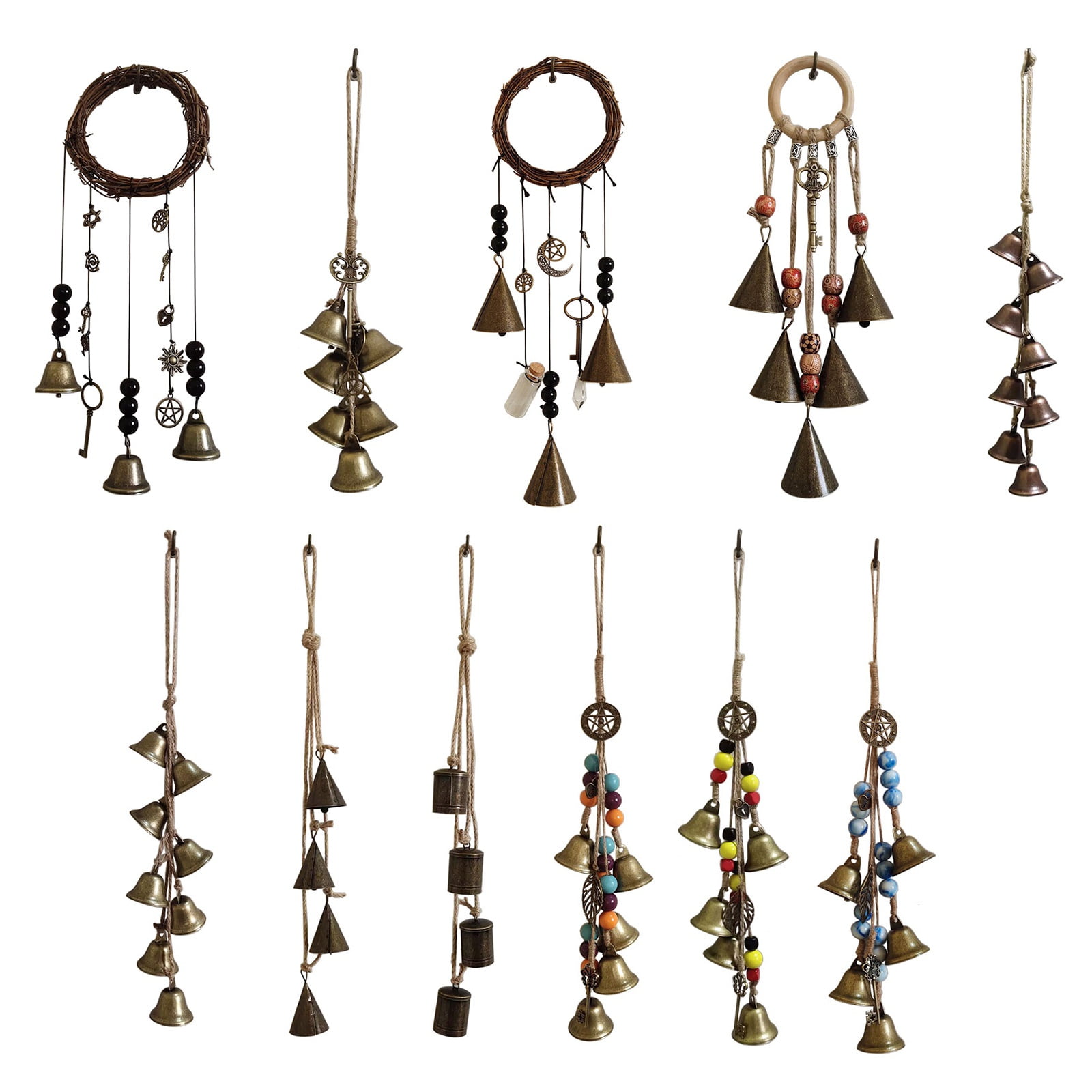 Xmarks Witch Bells 1/2 Pieces for Door Witchcraft Bells Hanger ...
