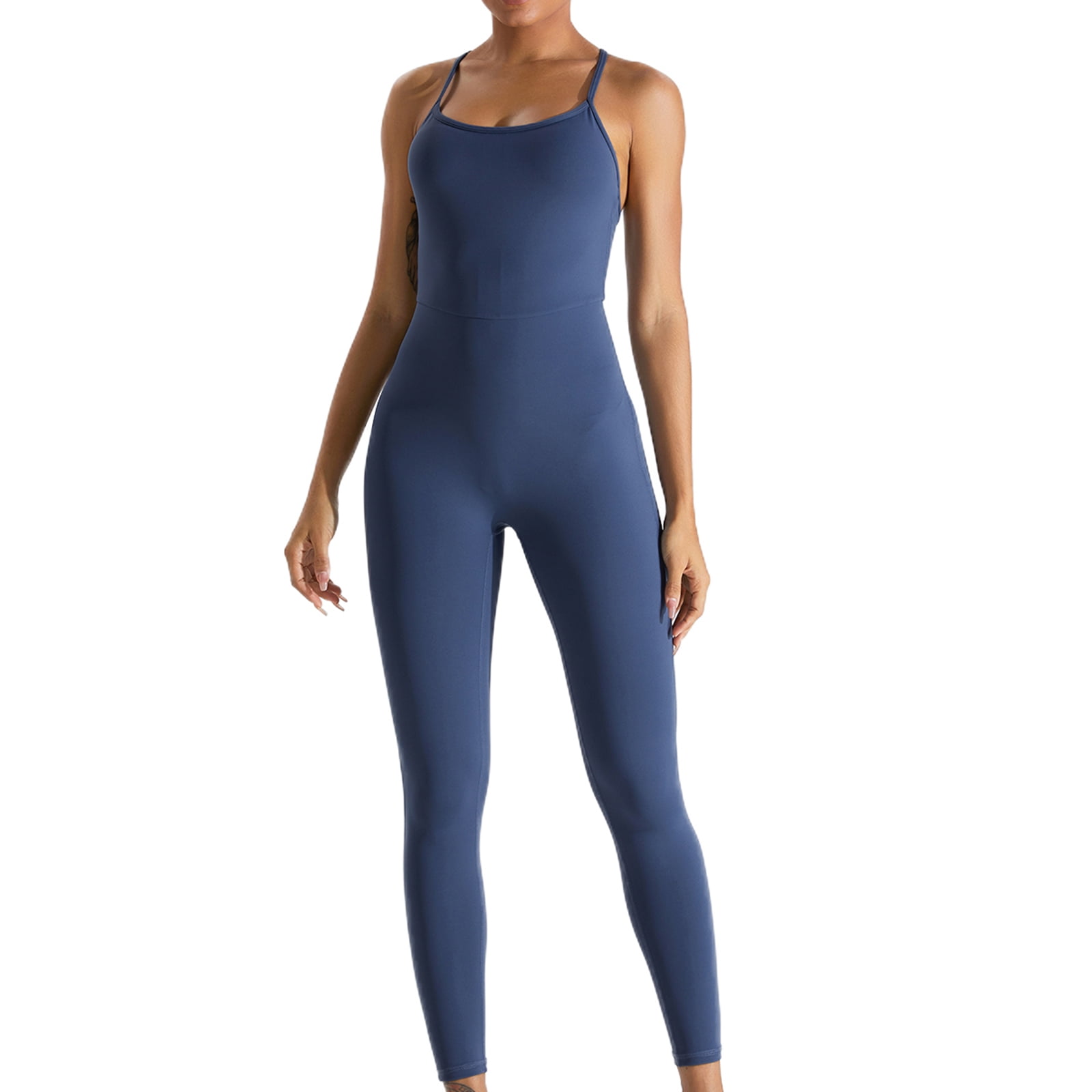 Xmarks Womens Seamless Yoga Jumpsuits Sleevesless Bodysuit Dance ...