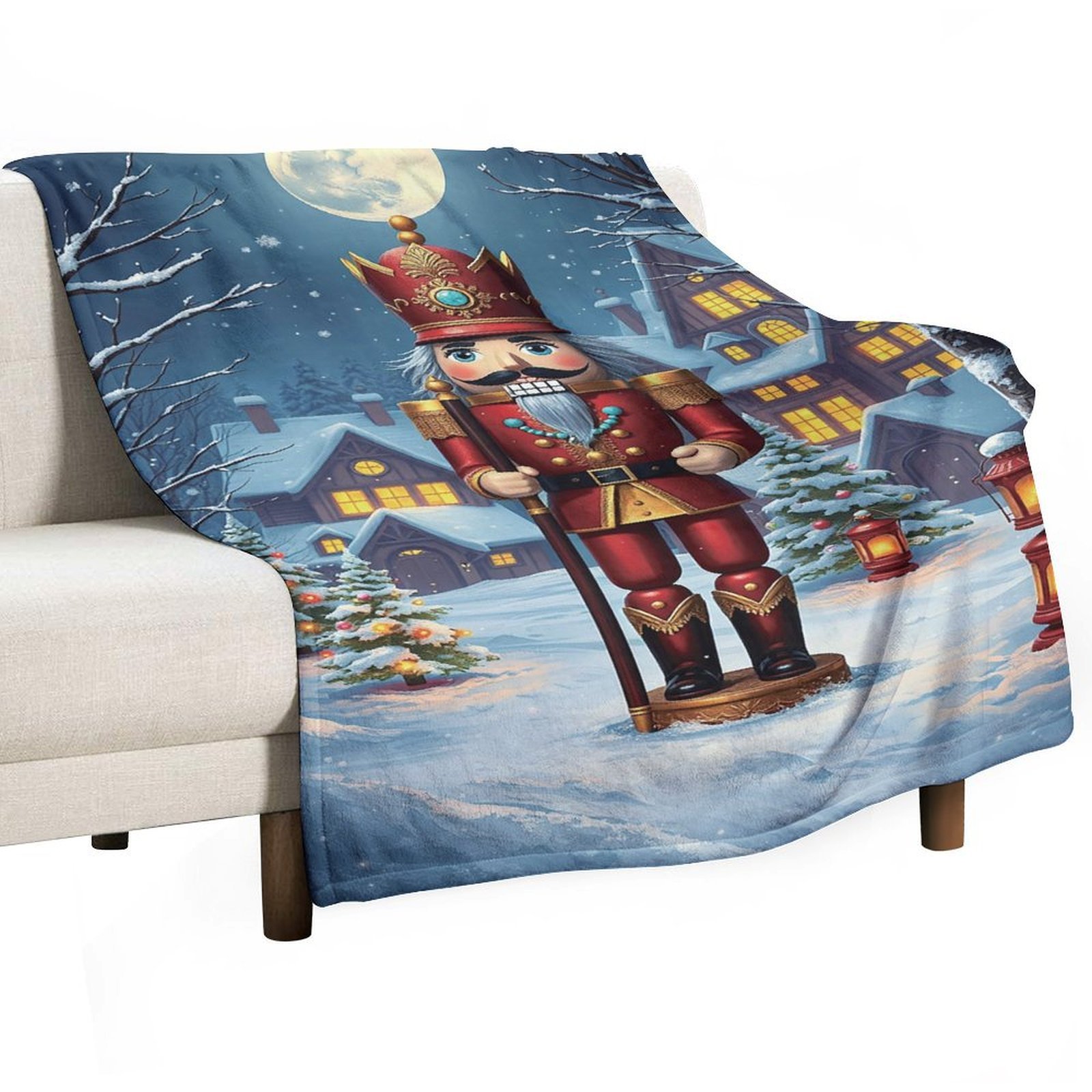 Xmas Nutcracker in Wonderland Bed Blanket Super Soft Cozy Throw ...