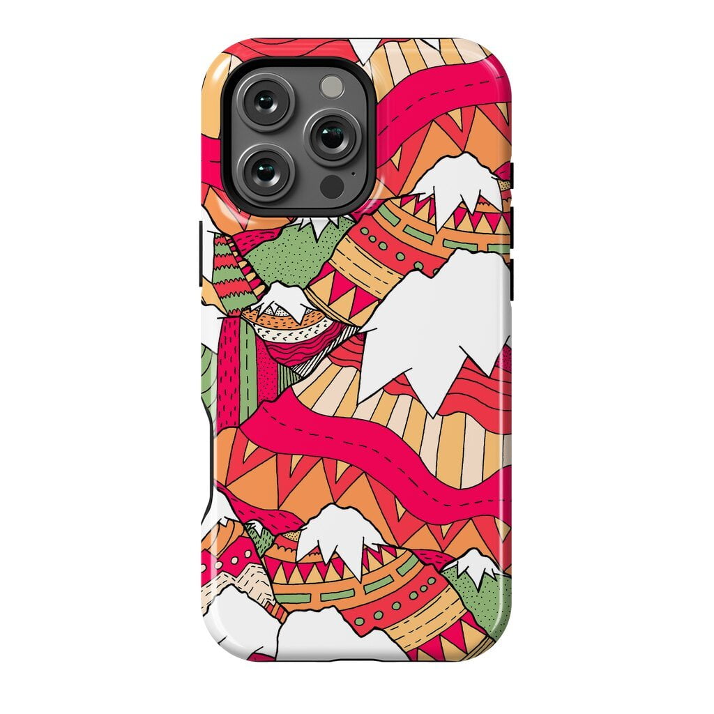Xmas Pattern Peaks Holiday Art For iPhone 11 to 17 Pro Max Compatible ...