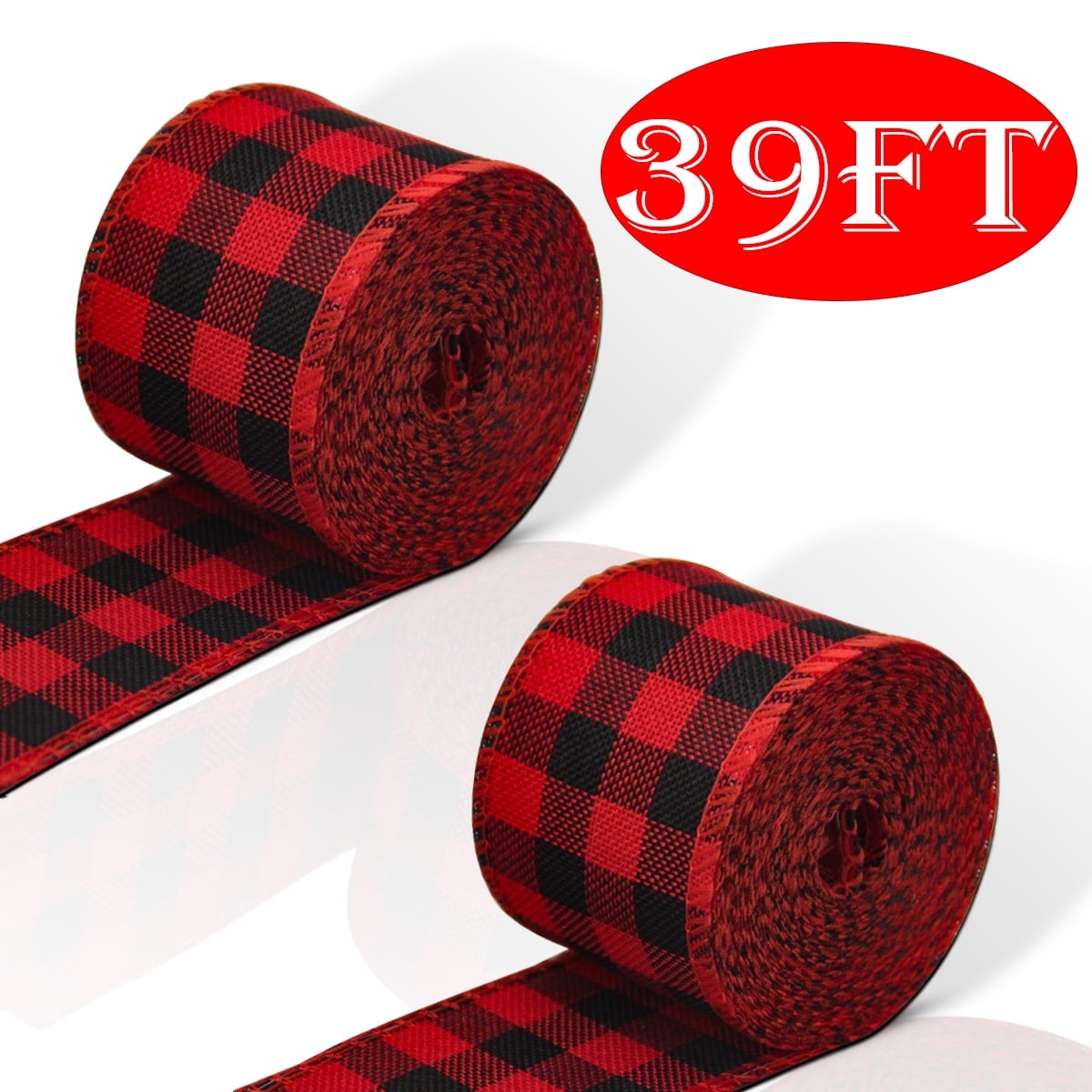 Buffalo Plaid Wired Christmas Ribbon Gift Wrapping, DIY Crafts & Xmas ...
