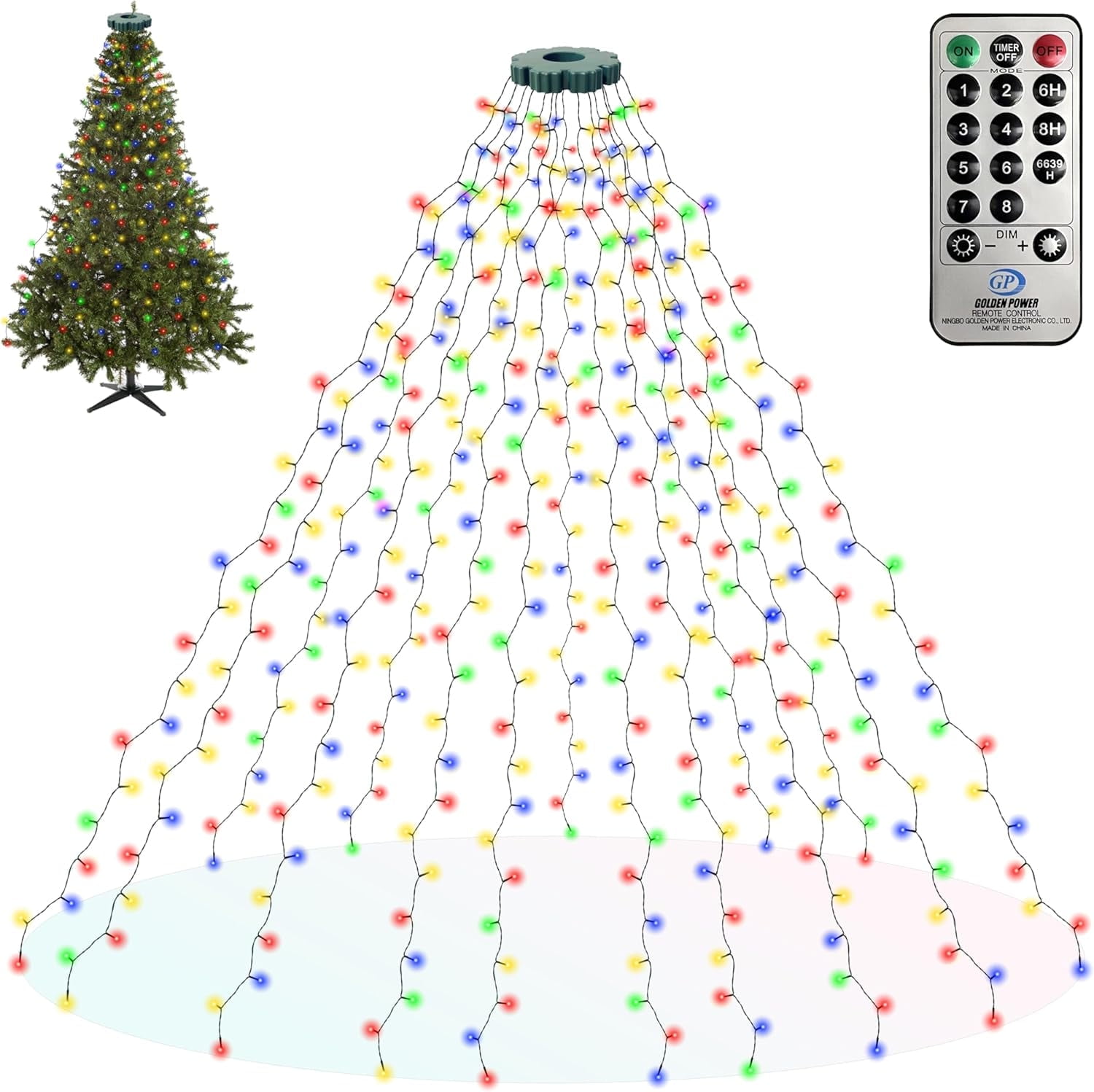 Kedoxi Colorful 9.84 FT Christmas String Lights - 16 Strings 400 LED ...
