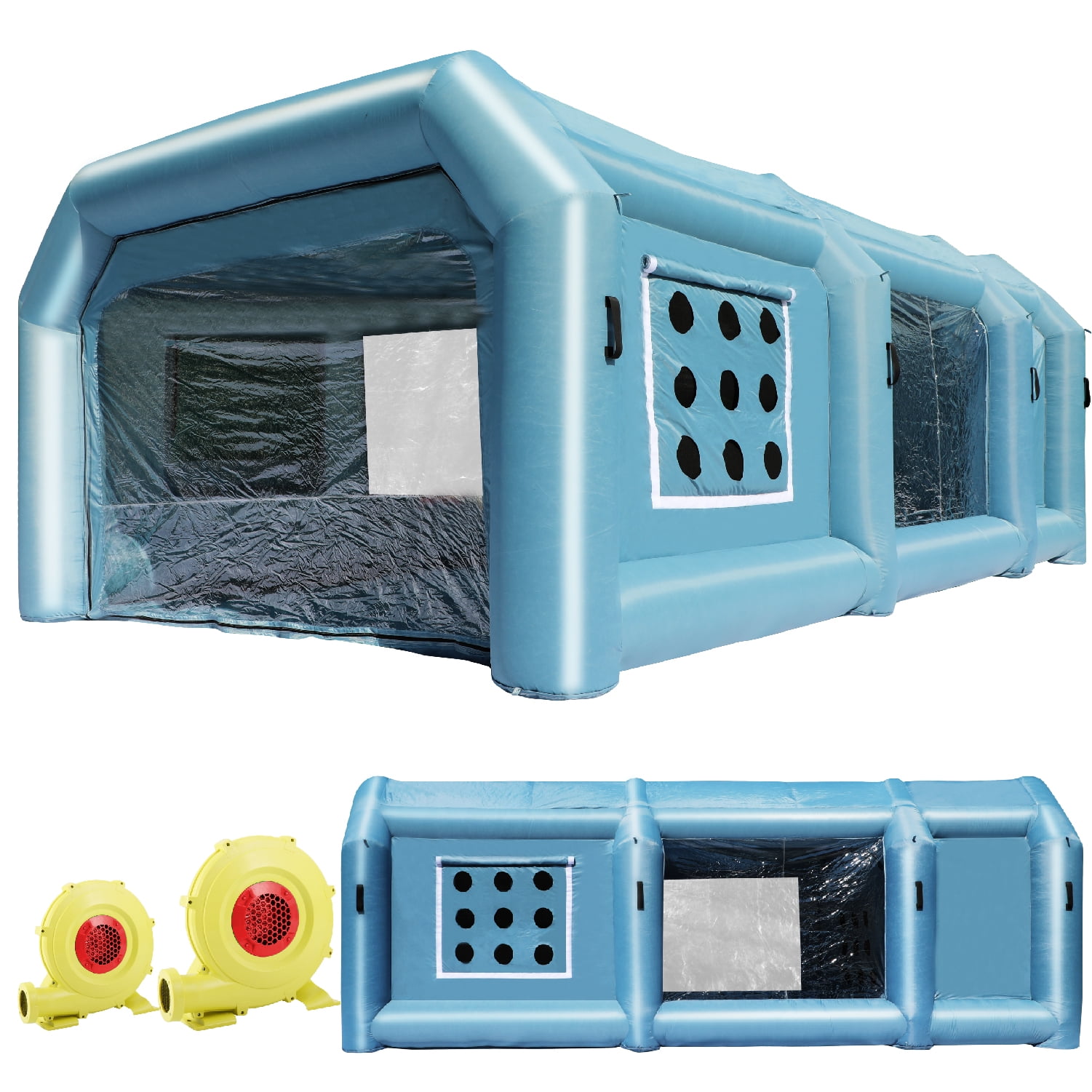 Xmaybang Inflatable Paint Booth 23x13x10ft with 2 Blowers Inflatable ...