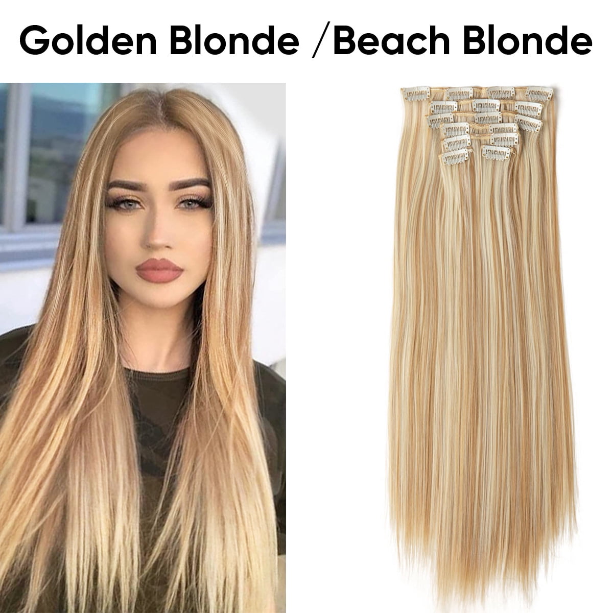XmhyTop 1 Pc 22in Long Matte Hair Extensions, High-Temperature Fiber ...