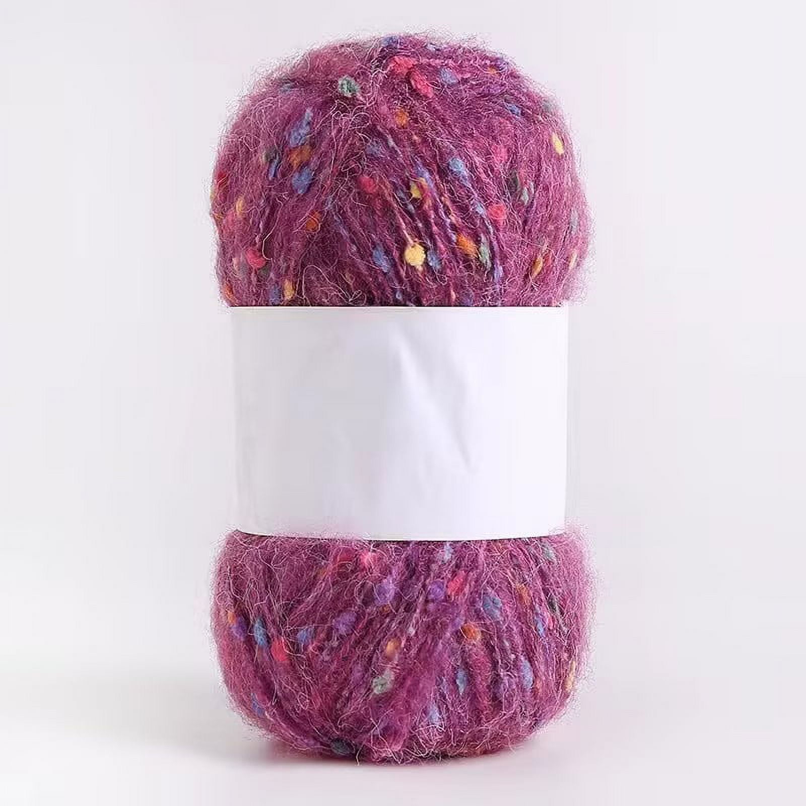 XmhyTop 100g Colorful Dots Mohair Yarns Soft Thread DIY Hand Knitted ...