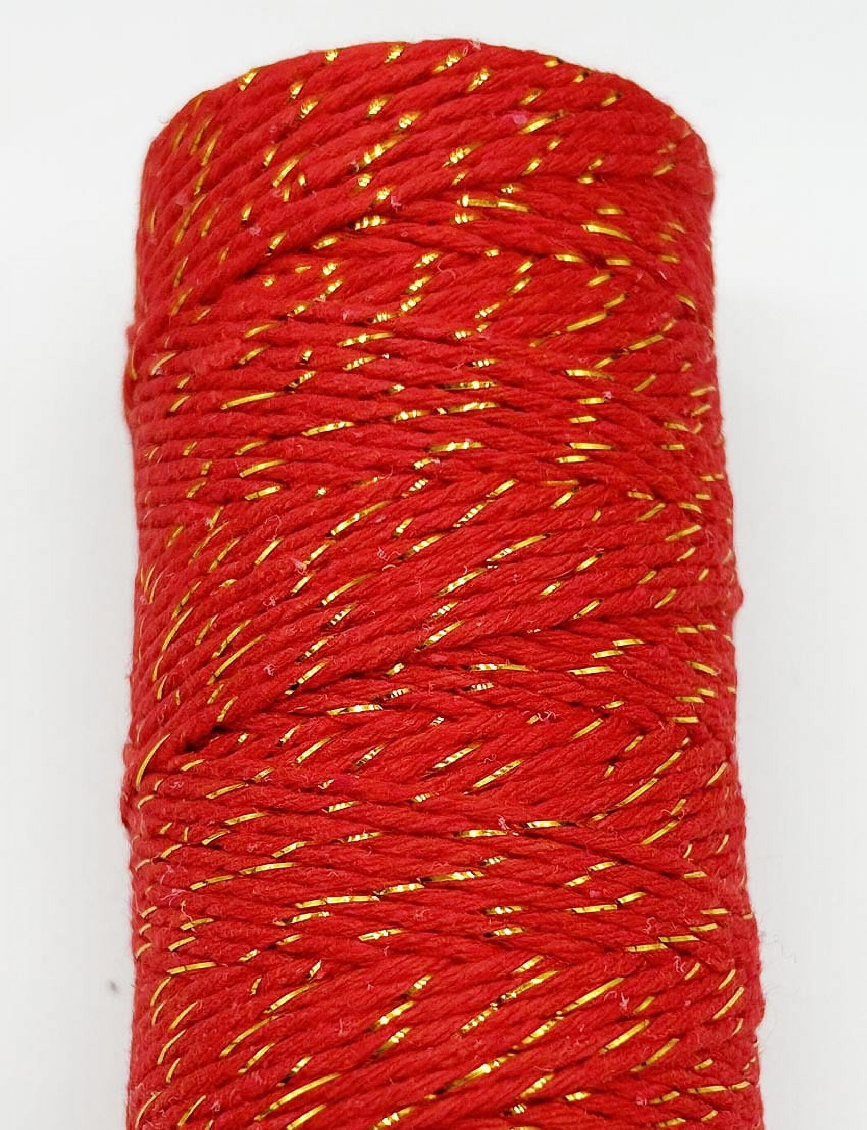 XmhyTop 109 Yards 1.5mm Twisted Macrame Cotton Cord Gold Wire Braiding Beading Thread Twine Rope ...