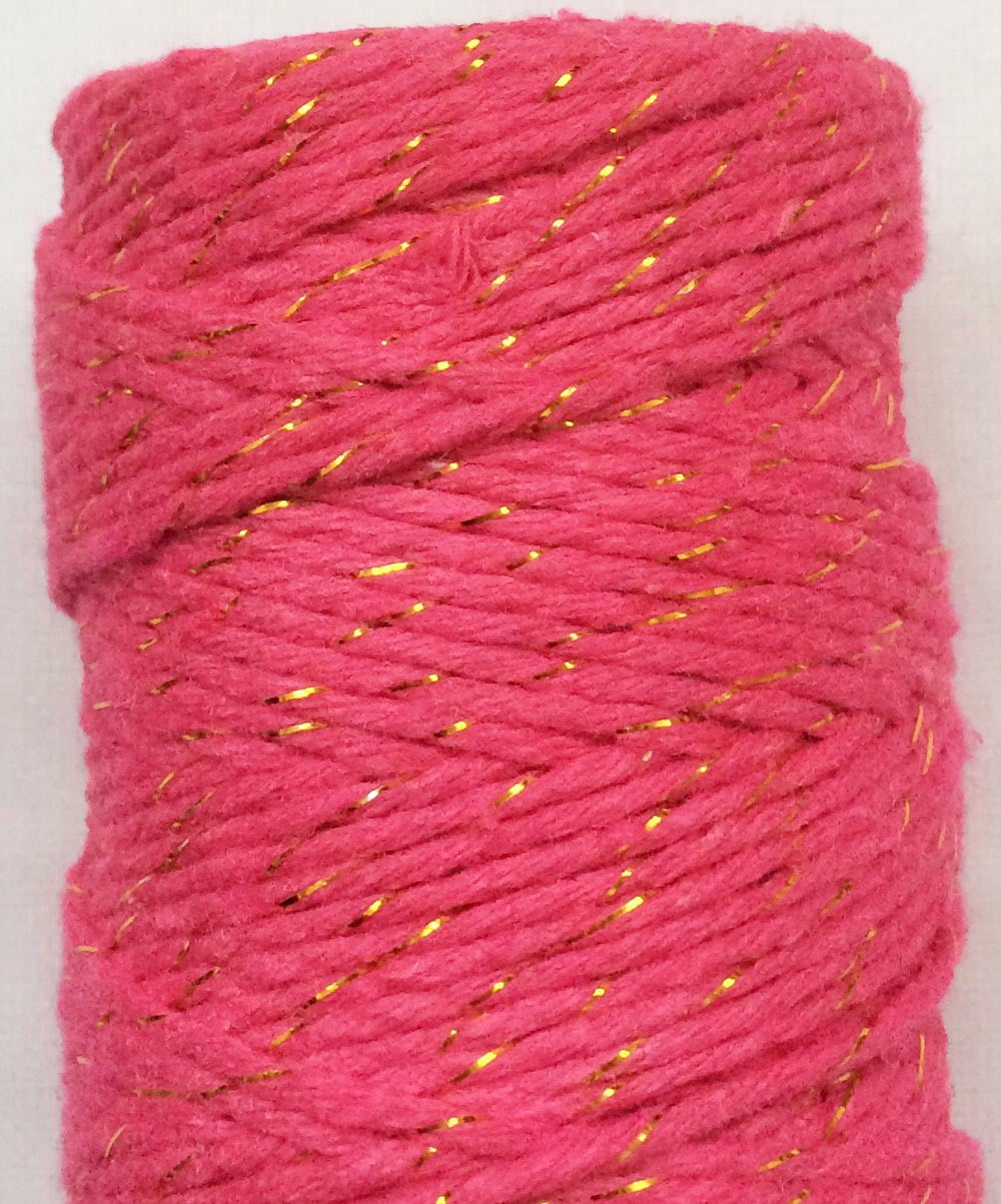 XmhyTop 218 Yards 1.5mm Twisted Macrame Cotton Cord Gold Wire Braiding ...