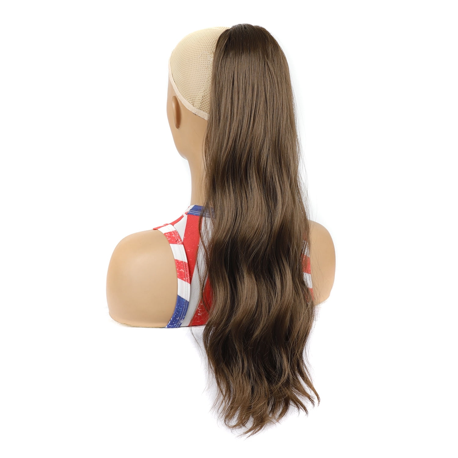 XmhyTop 23.6 Inch Long Voluminous Curly-Wavy Ponytail Extensions ...