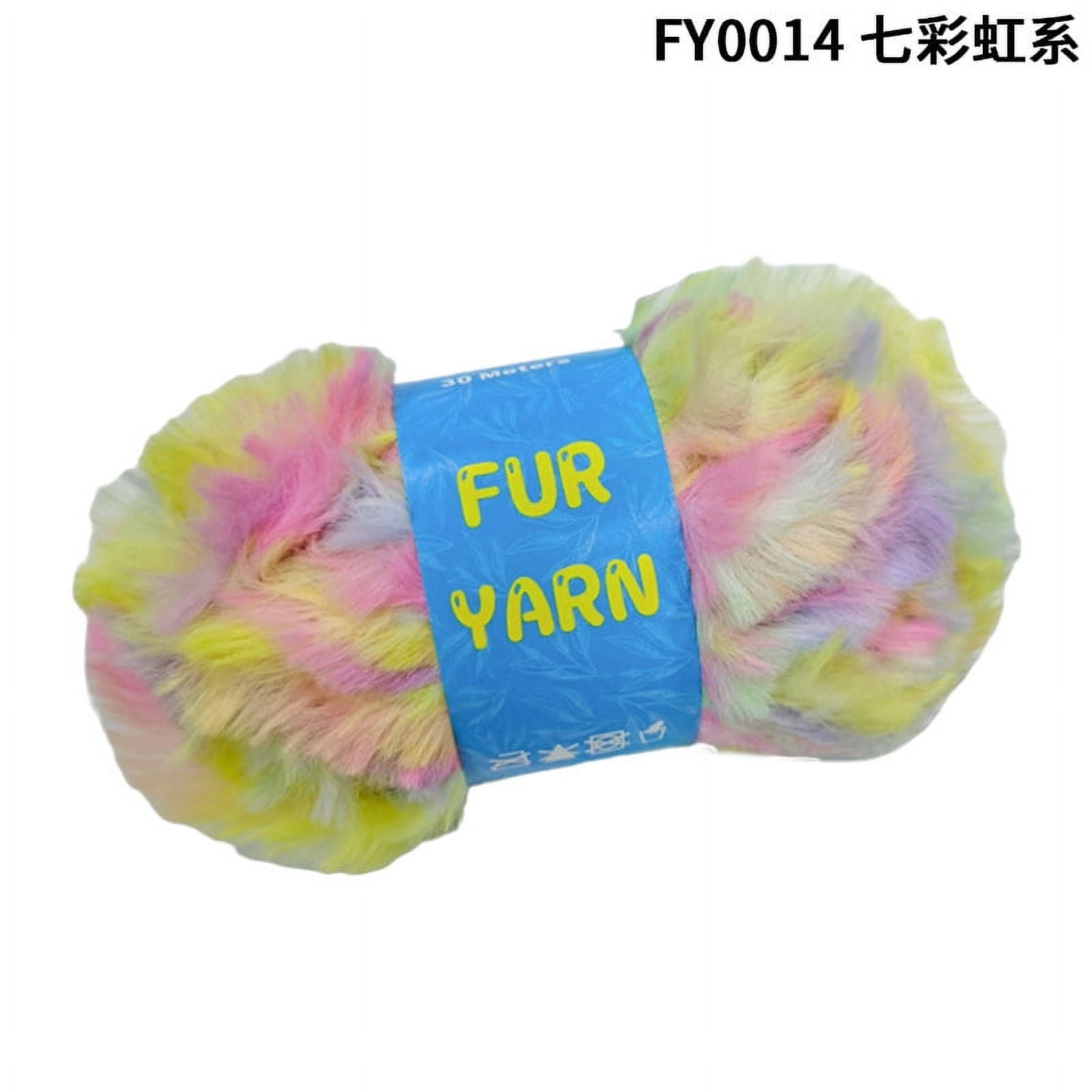 XmhyTop 4 Skeins Super Soft Fur Yarn Chunky Fluffy SoftFaux Fur Yarn ...