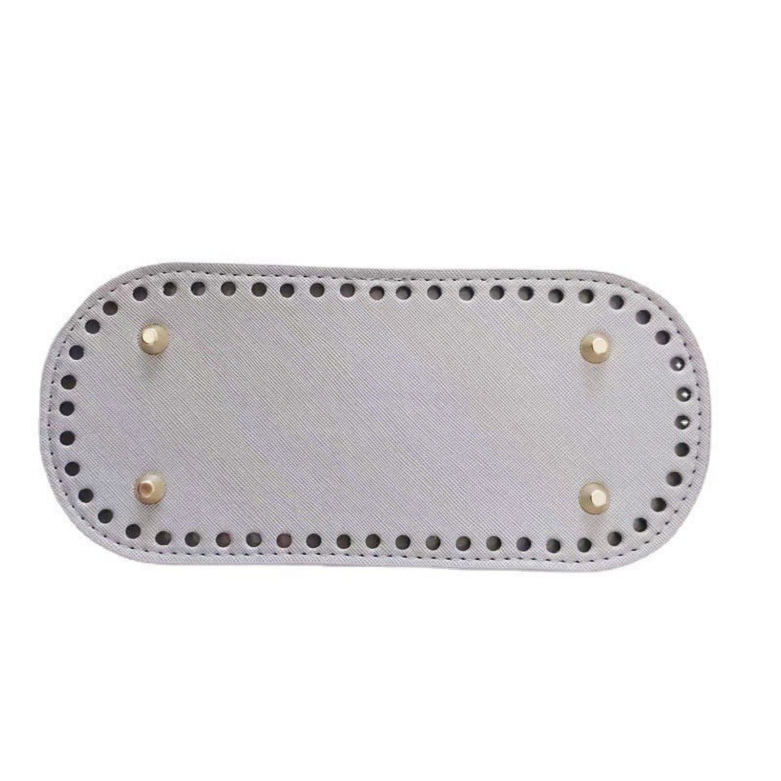 XmhyTop-A 1 Pc Grey PU Leather Bag Bottom 22*10cm Bag Base for Purse Making with Holes for Easy ...