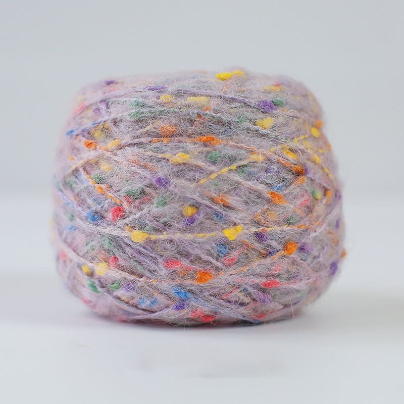 XmhyTop-A 100g Soft Rainbow Bean Yarn Textured Blended Yarn for DIY ...