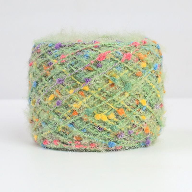XmhyTop-A 100g Soft Rainbow Bean Yarn Textured Blended Yarn for DIY ...