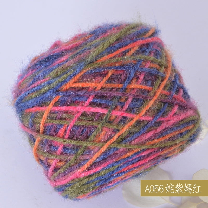 XmhyTop-A 100g Yarn Fluff Elastic Craft Yarn for Hand Knitting, Ultra ...